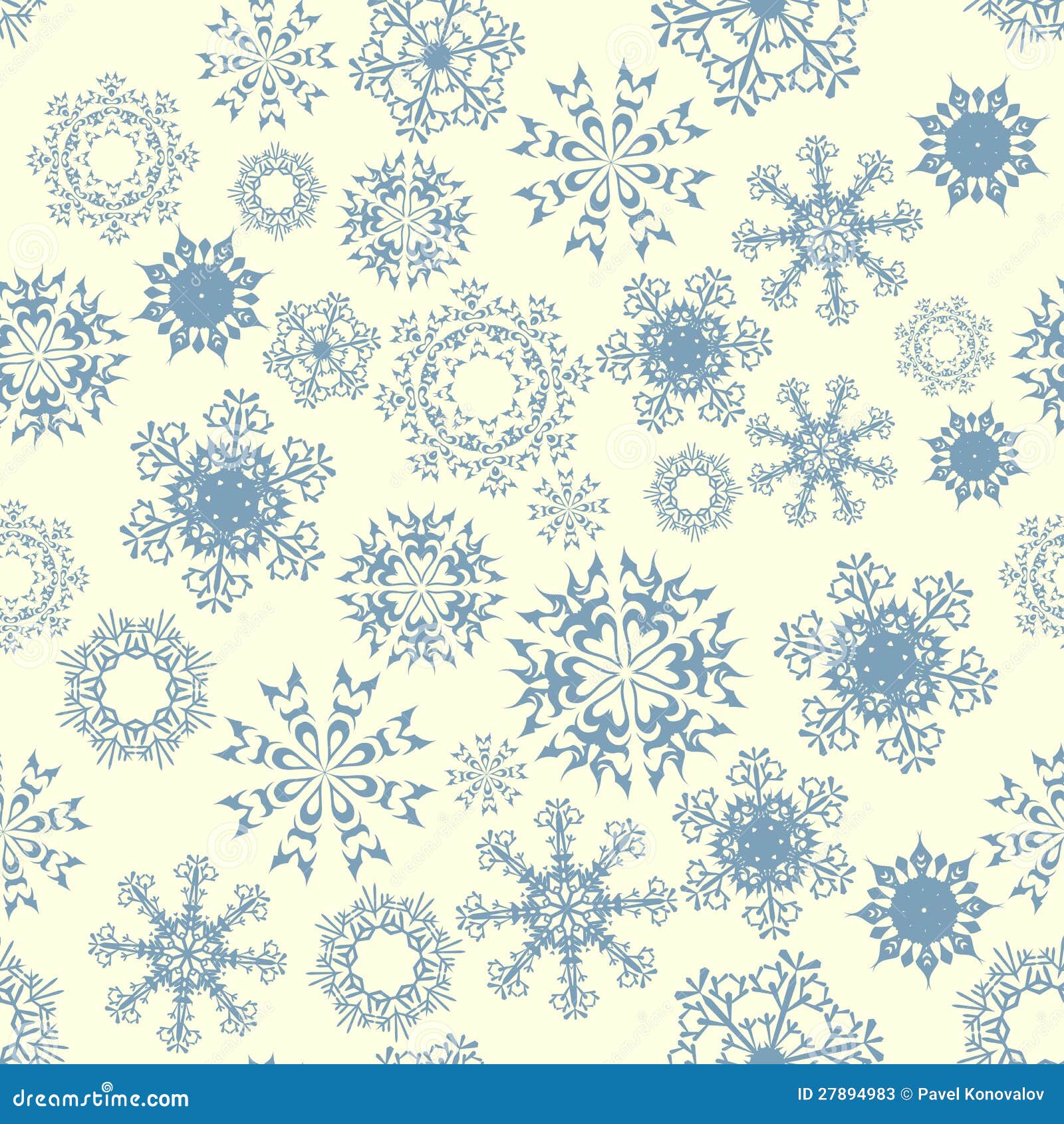 Seamless Snowflake Pattern stock vector. Illustration of design - 27894983