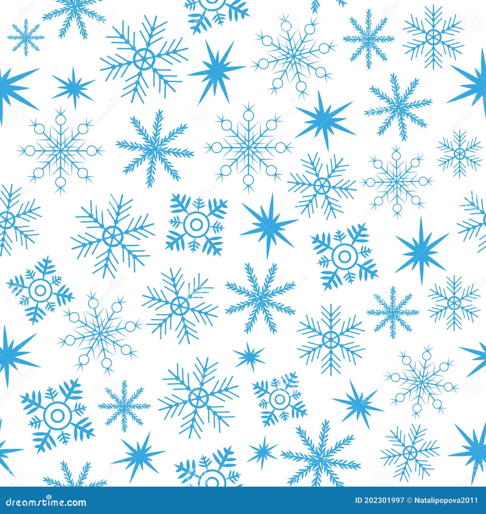 Seamless Snowflake Pattern Background. Vector Illustration Stock Vector ...