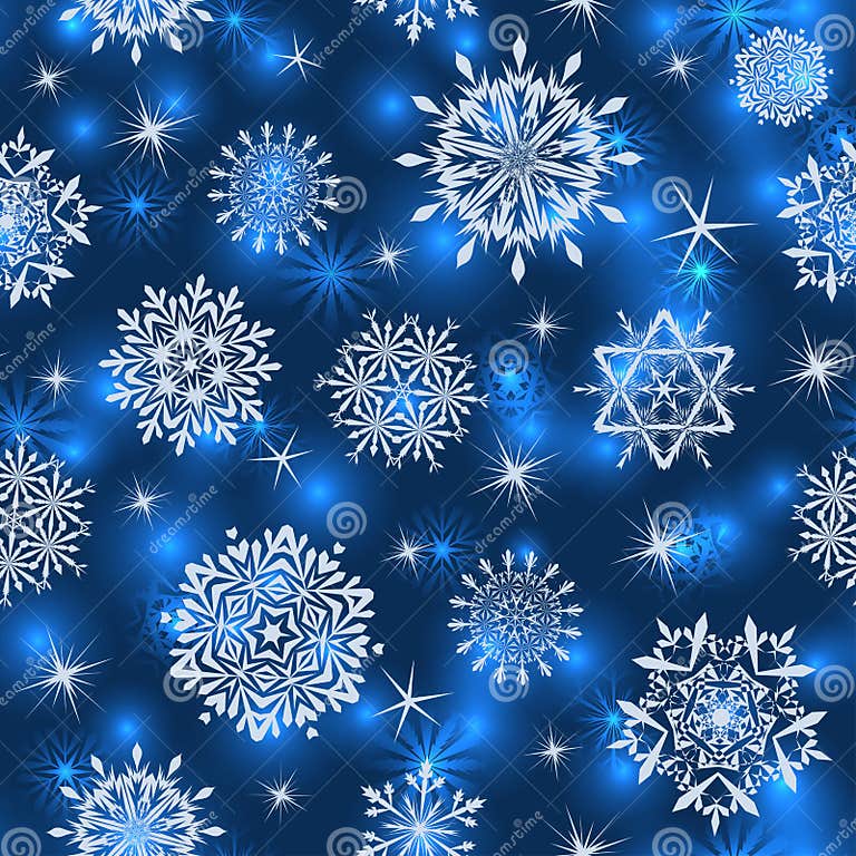Seamless Snowflake Patterns Stock Vector - Illustration of decor ...