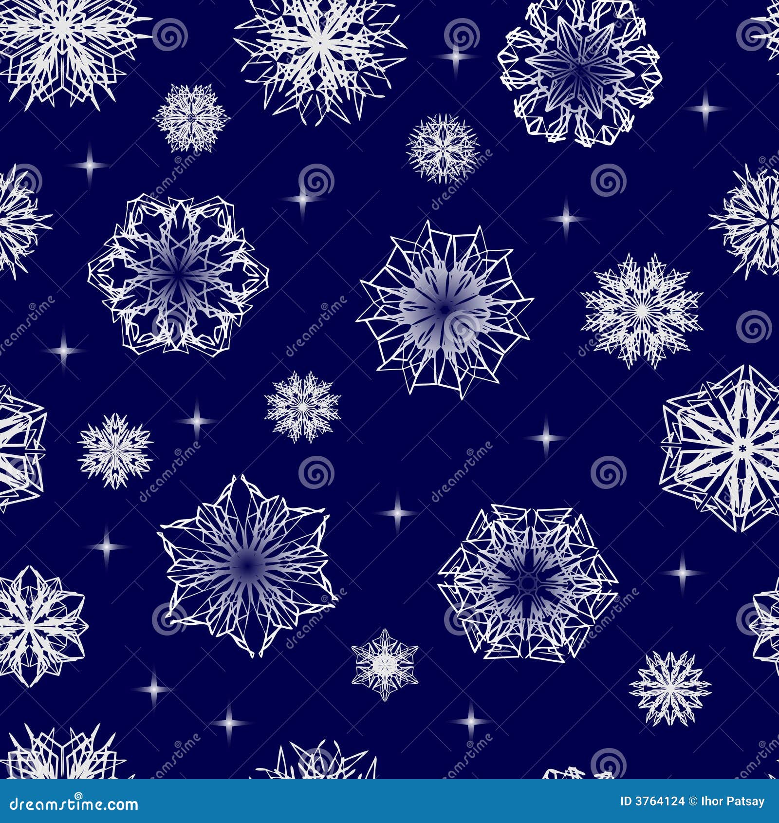 Seamless Snowflake Wallpaper Stock Vector - Illustration of february ...