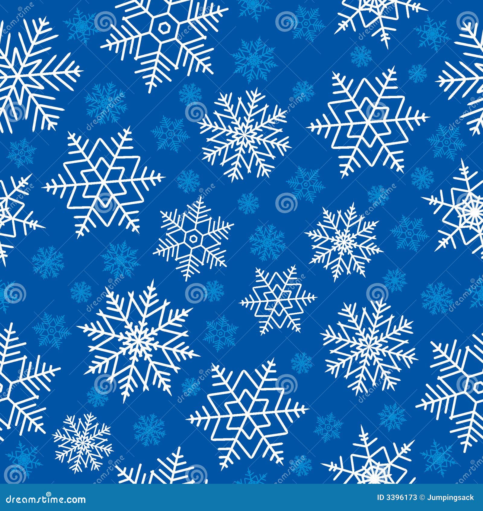 Seamless snowflakes stock vector. Illustration of illustrator - 3396173