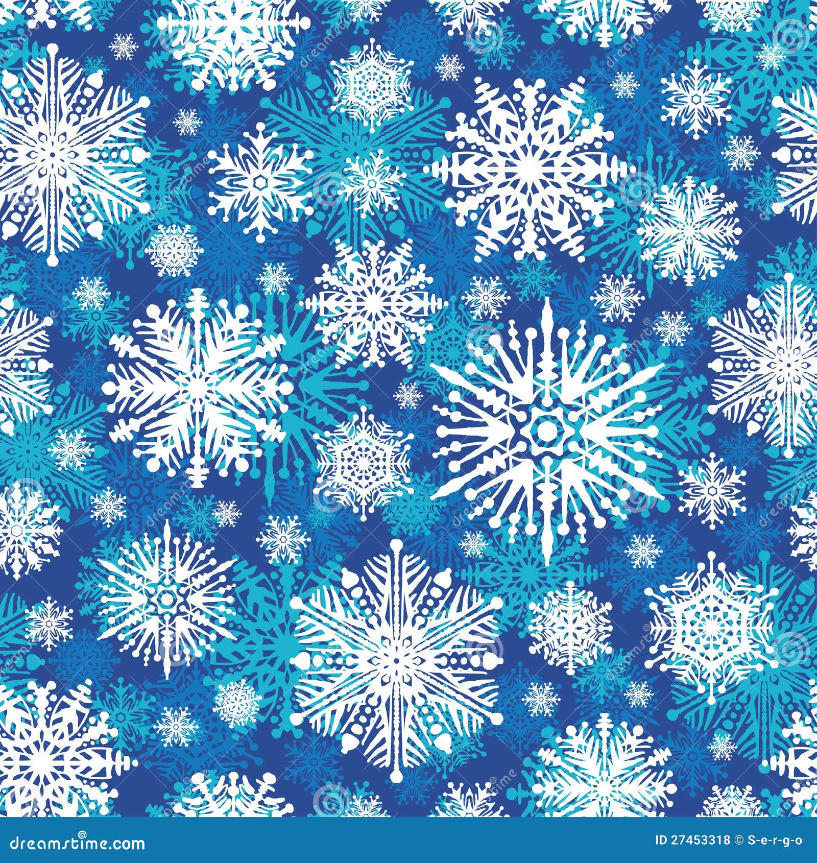 Seamless Snowflakes Background Stock Vector - Illustration of year ...