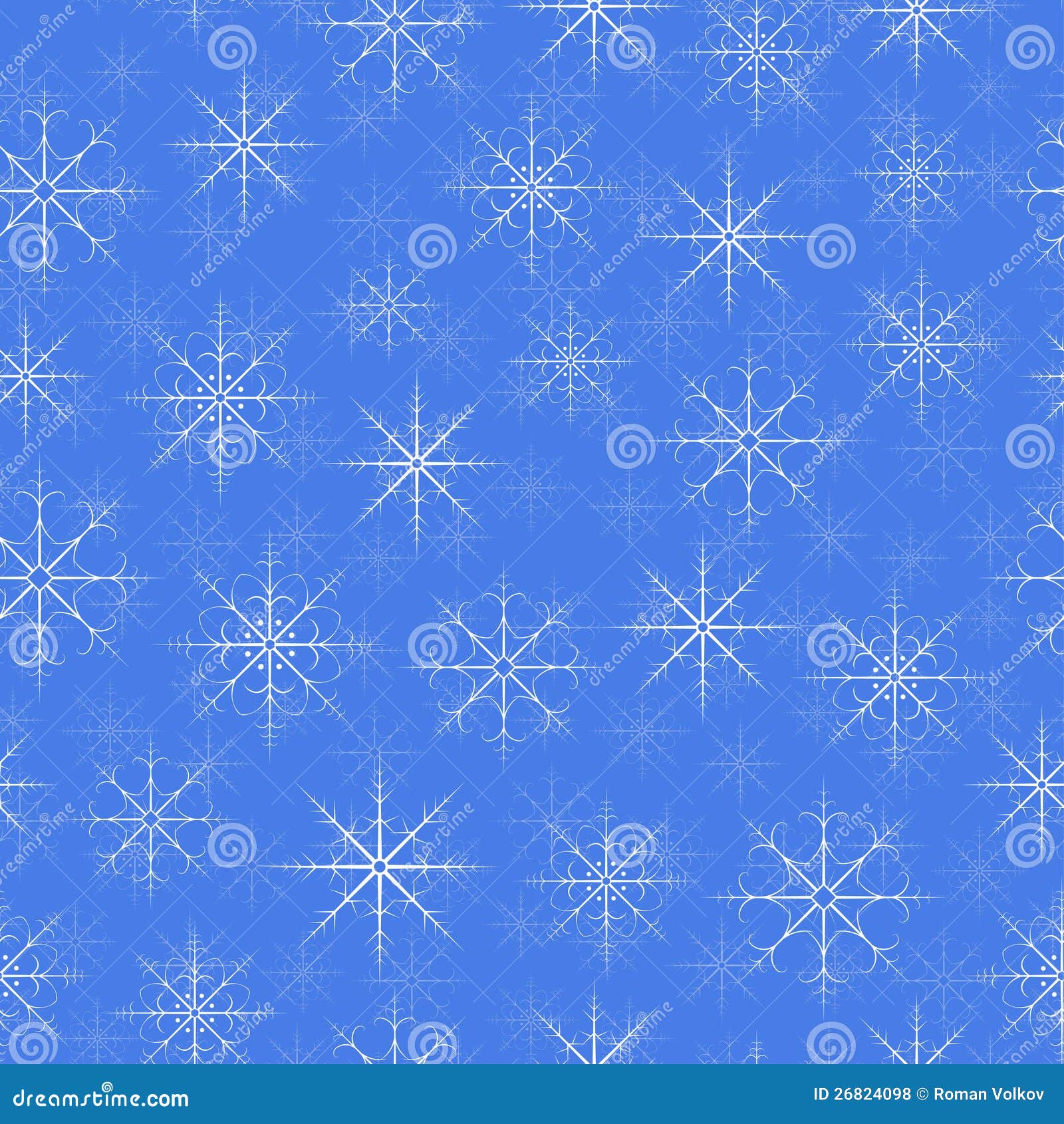 Seamless Snowflakes Background Pattern Stock Vector - Illustration of ...