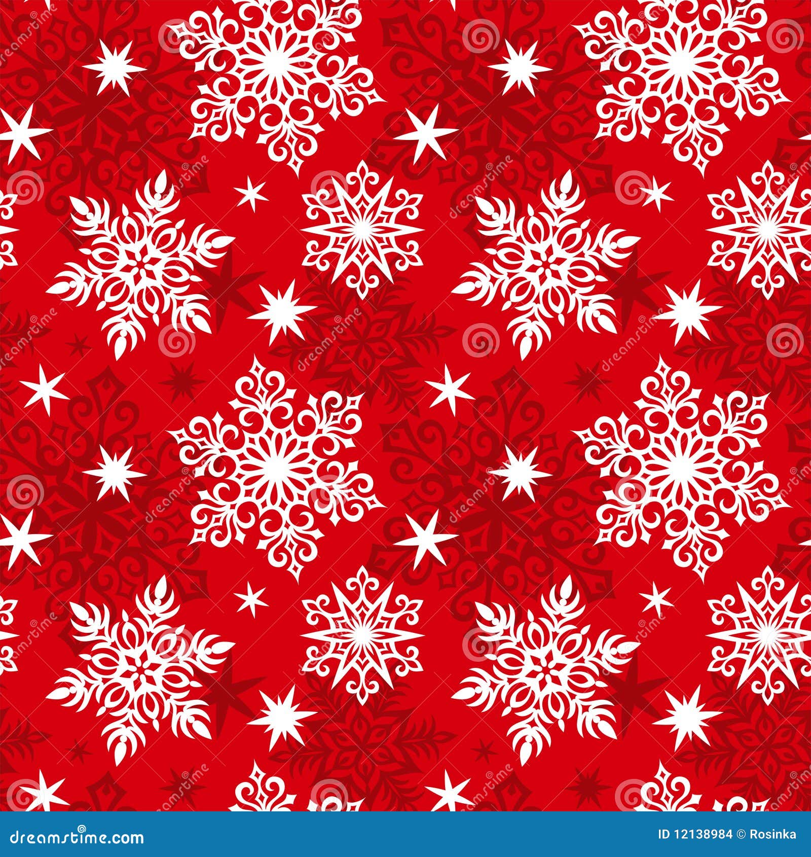 Seamless Snowflakes Pattern Stock Vector - Illustration of year, flake ...