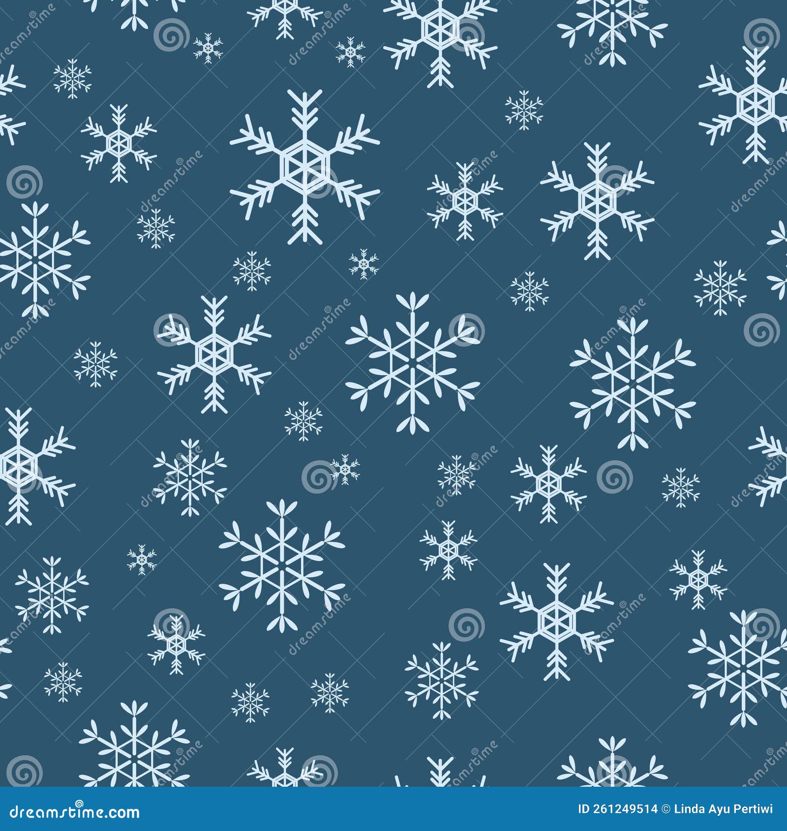 Seamless Snowflakes Pattern for Winter and New Year Theme Stock Vector ...