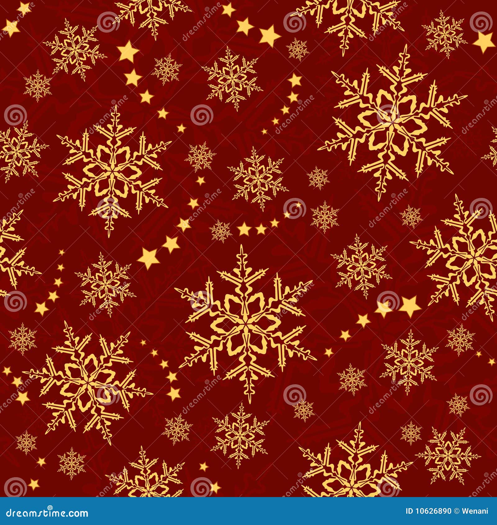 Seamless Snowflakes and Stars, Winter Pattern Stock Vector ...