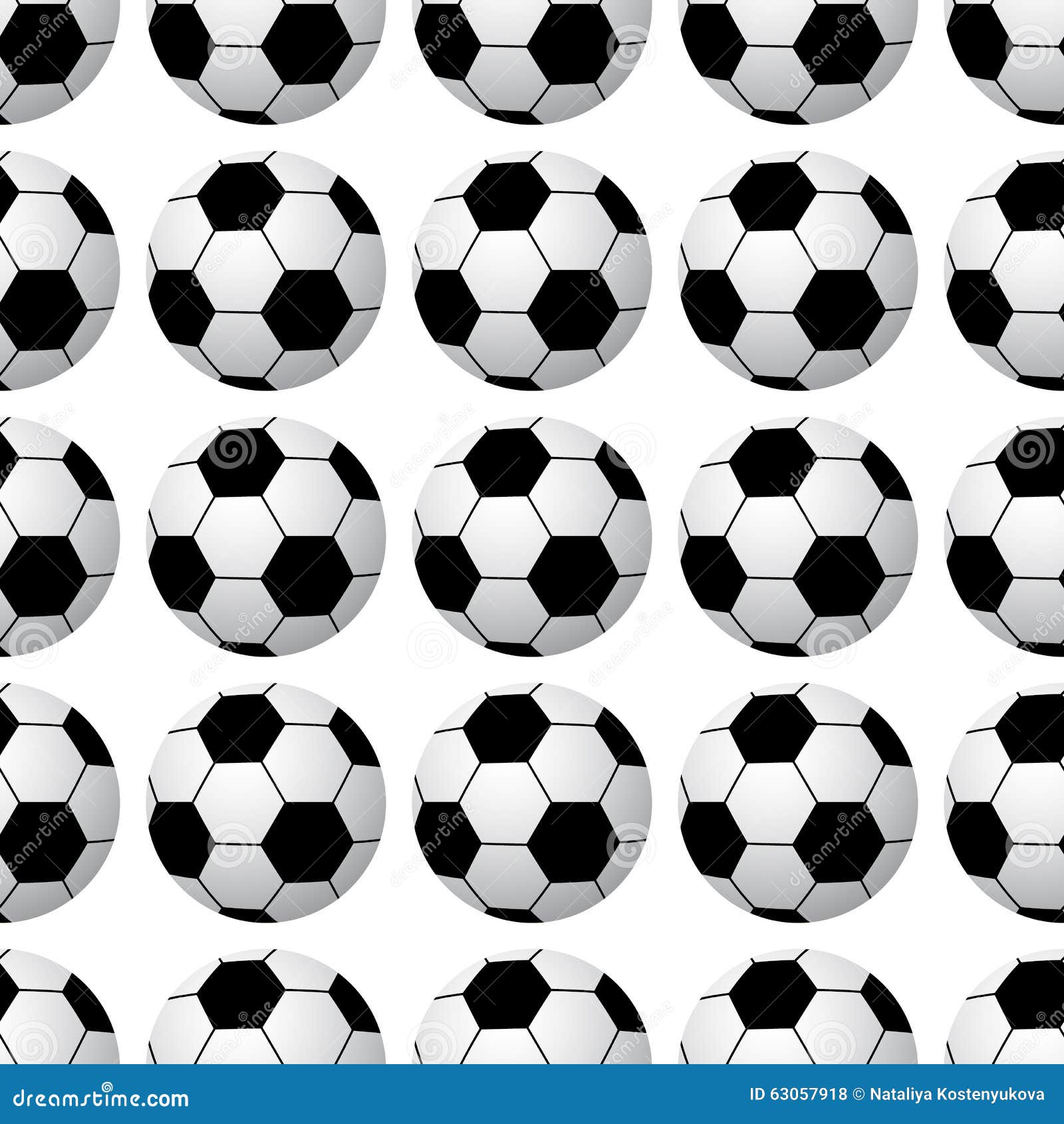 Seamless soccer ball stock vector. Illustration of play - 63057918