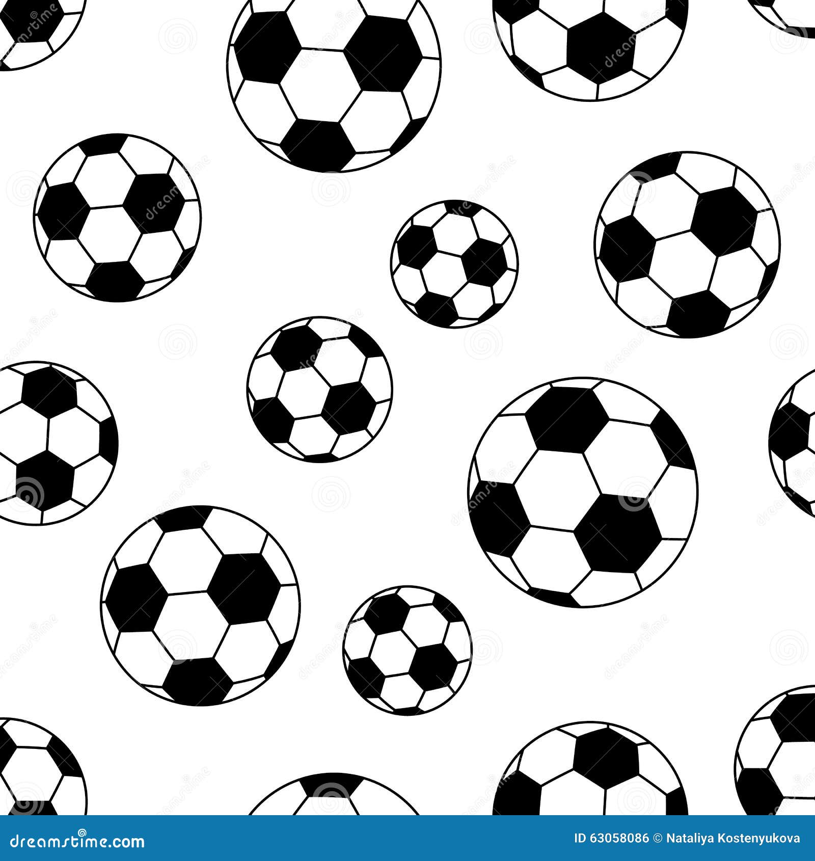 Seamless soccer ball stock vector. Illustration of wallpaper - 63058086
