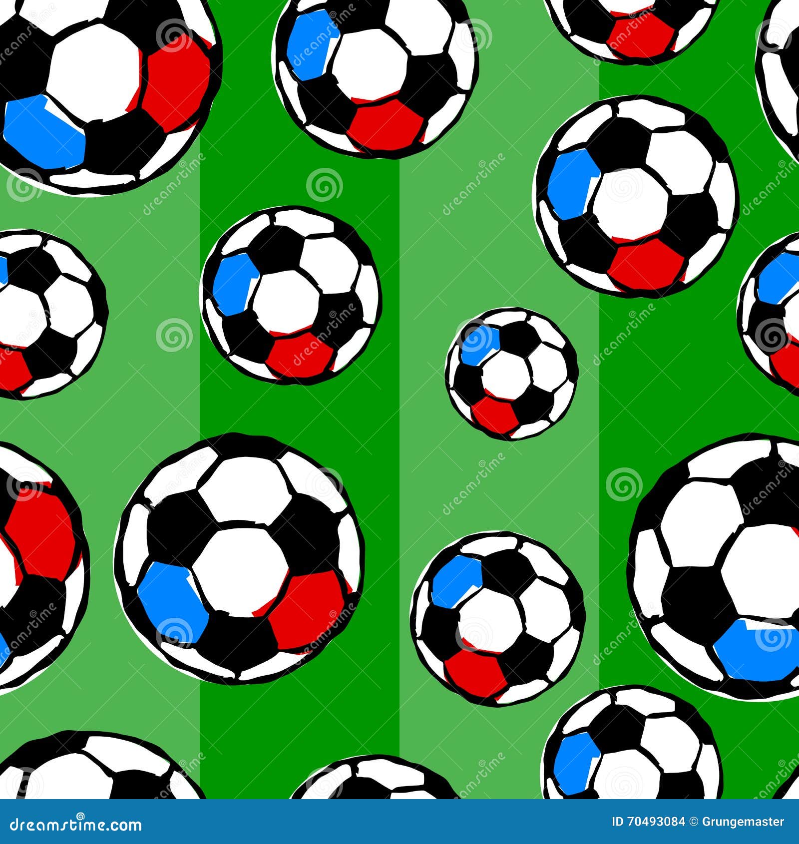 Seamless soccer pattern stock vector. Illustration of graphic - 70493084