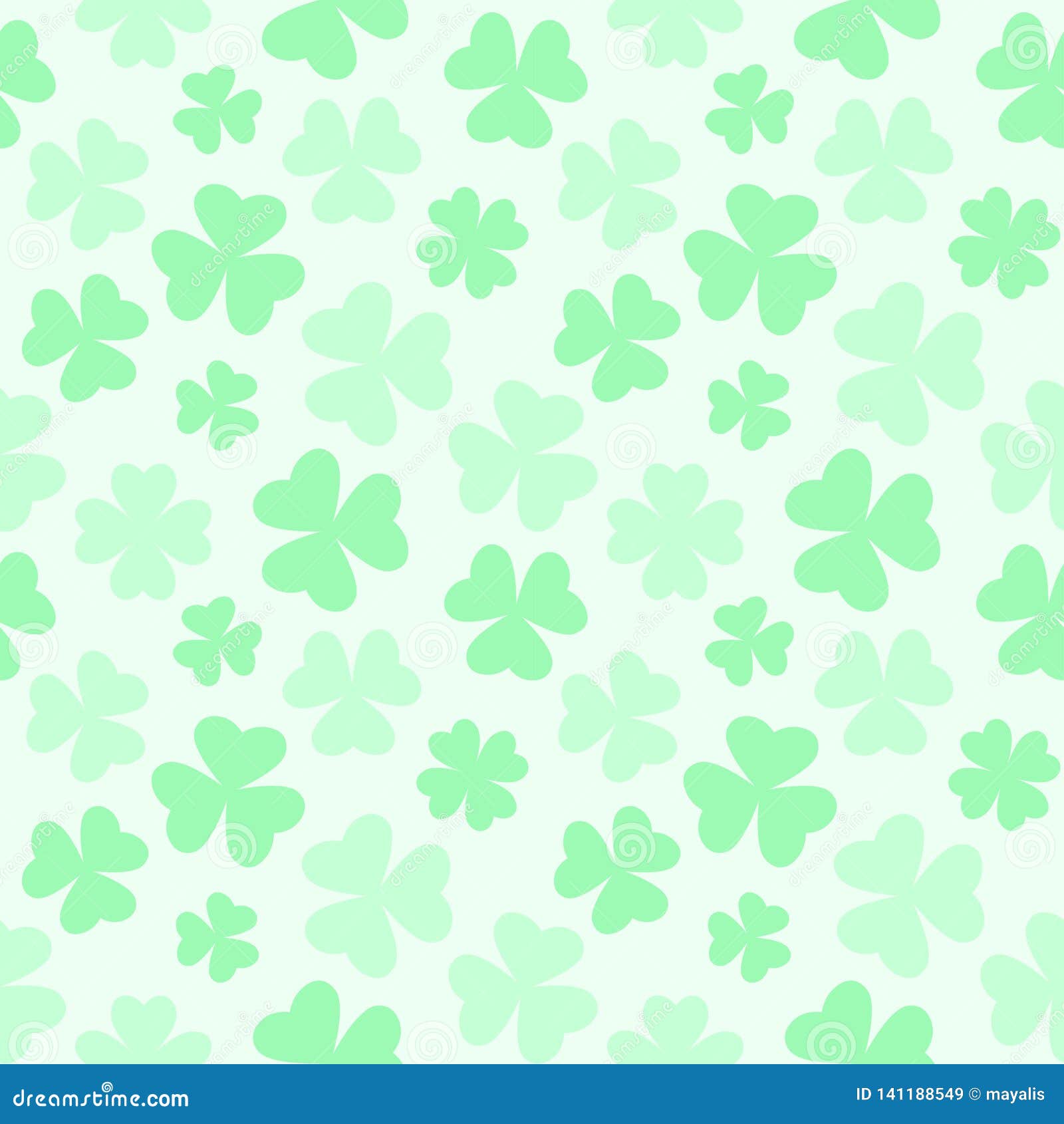 Seamless Soft Colored Clover Pattern Stock Vector - Illustration of ...