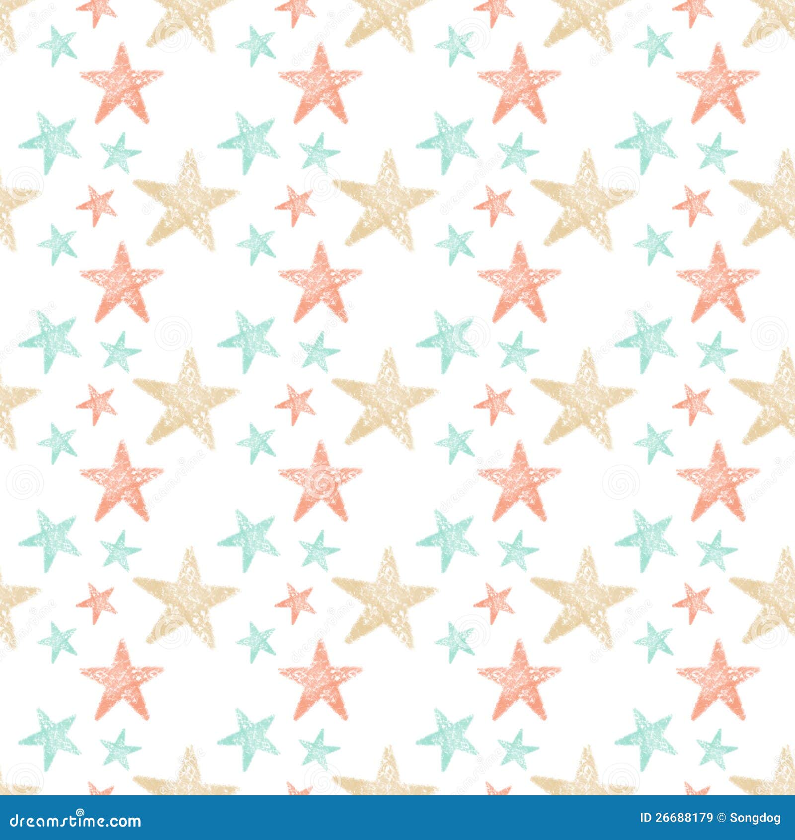 Seamless Soft Multi Color Stars Stock Illustration - Illustration of ...
