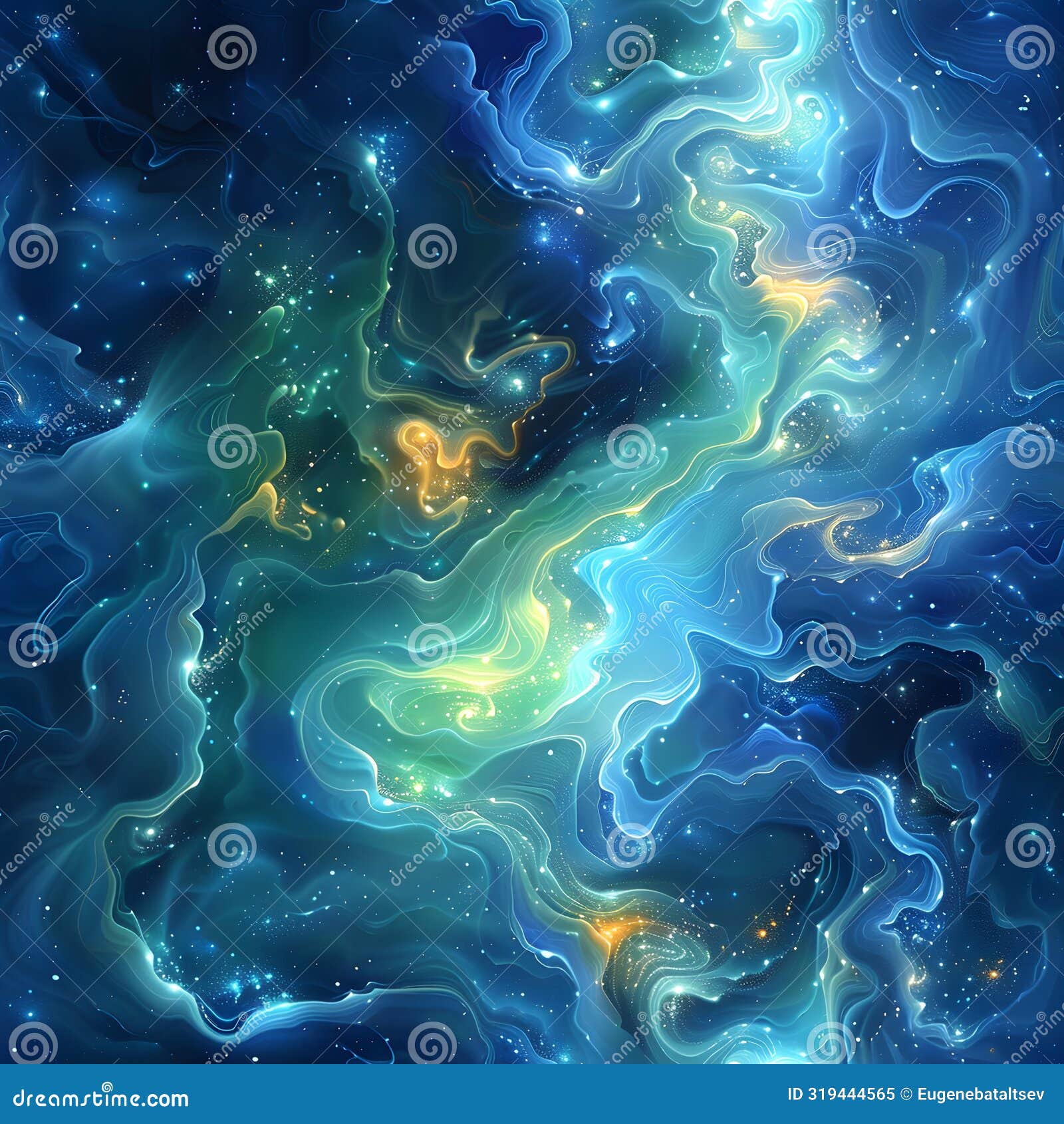 Seamless Space Universe Cosmic Pattern with Nebula Galaxy Stock Image ...