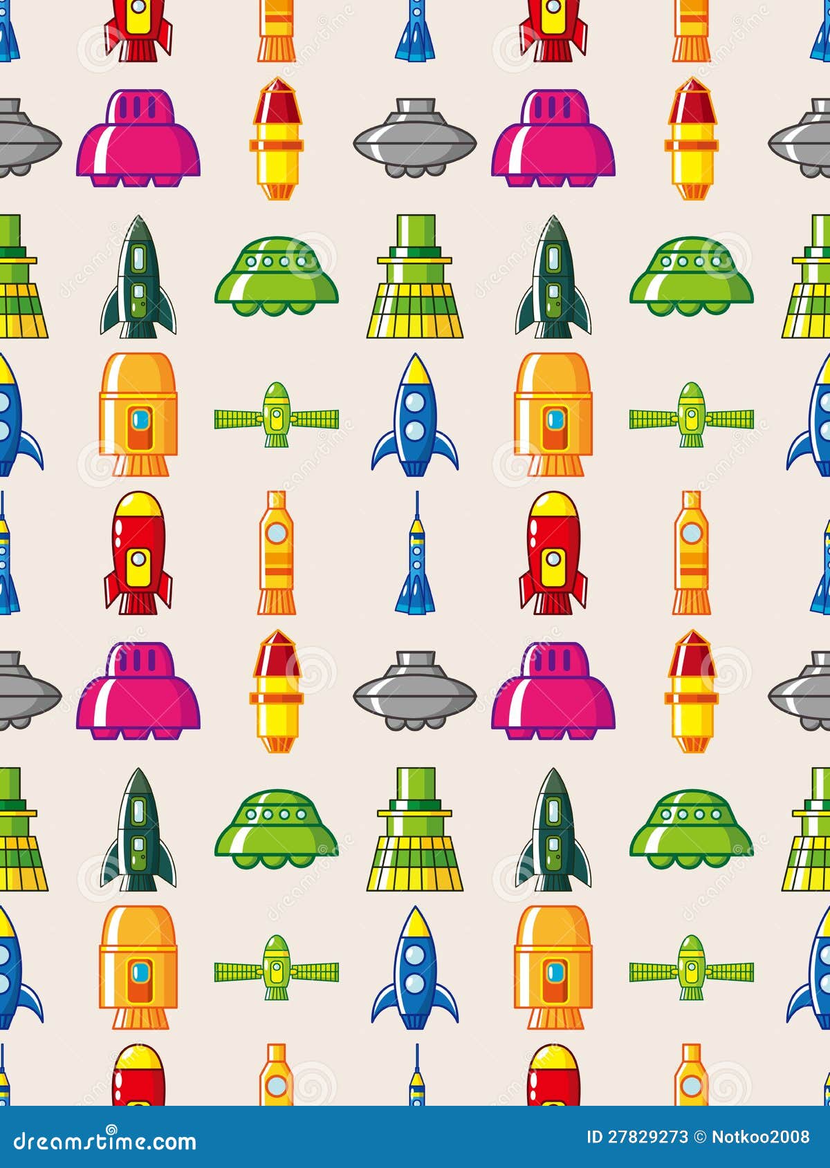 Seamless spaceship pattern stock vector. Illustration of comic - 27829273
