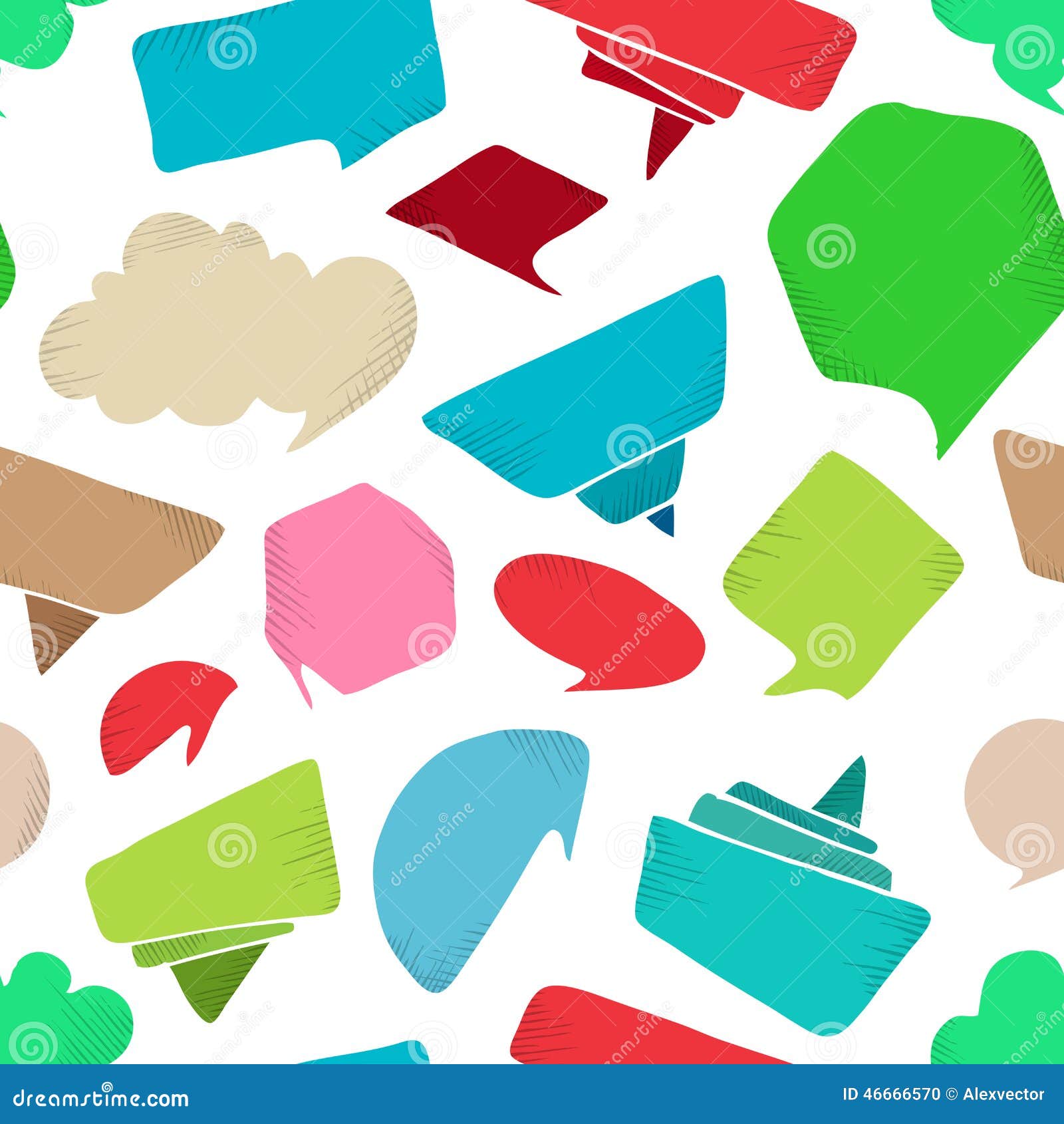 Seamless Speech Bubbles Pattern. Stock Vector - Illustration of ideas ...
