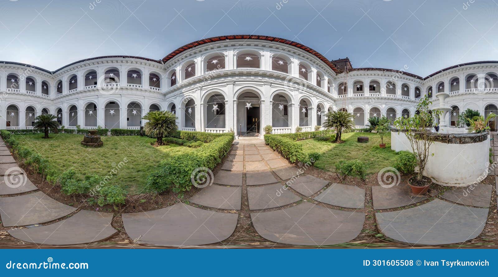 Seamless Spherical Hdri 360 Panorama Overlooking Yard in Restoration of ...