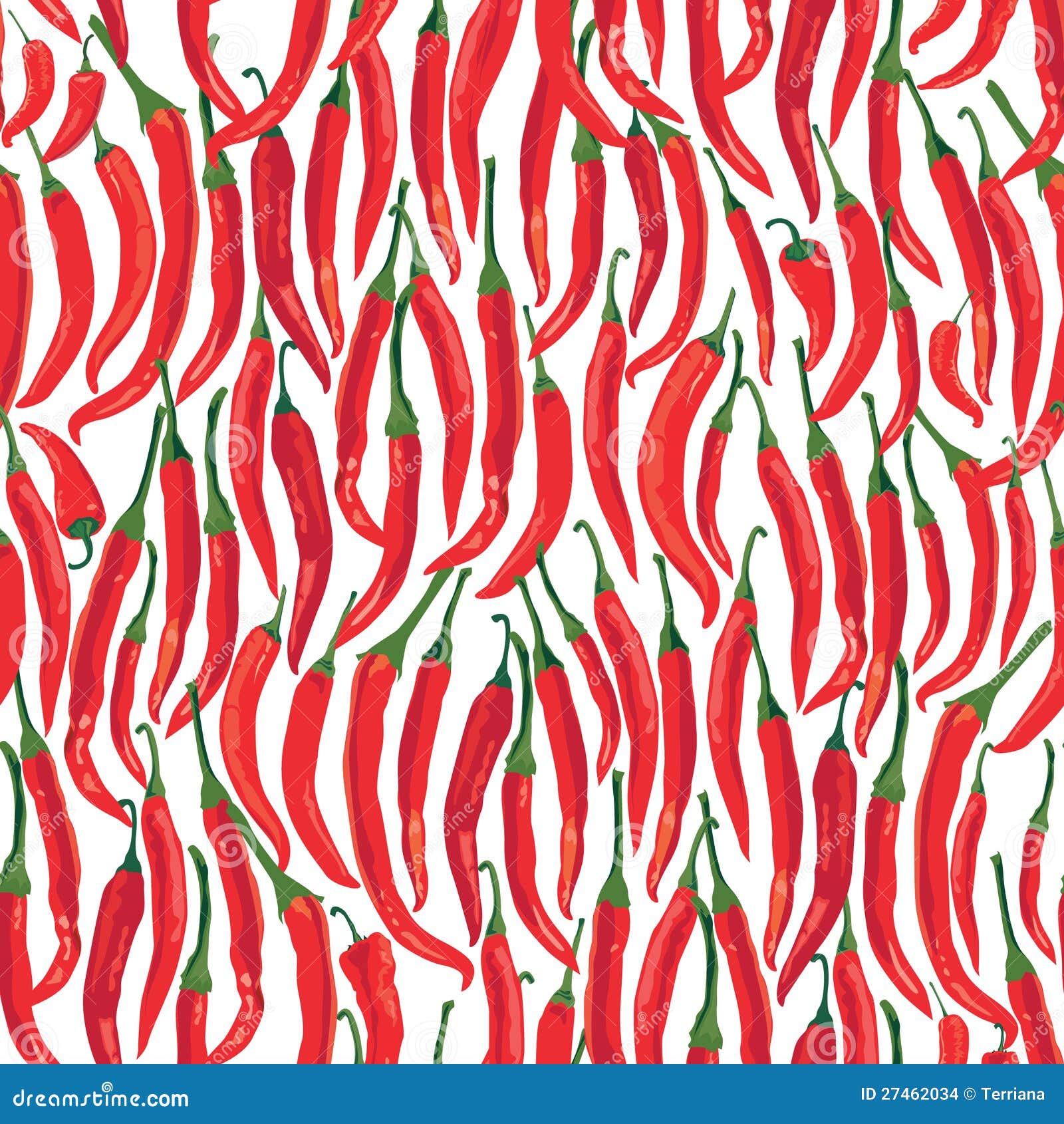 Seamless Spice Pattern with Hot Chilly Pepper Stock Vector ...
