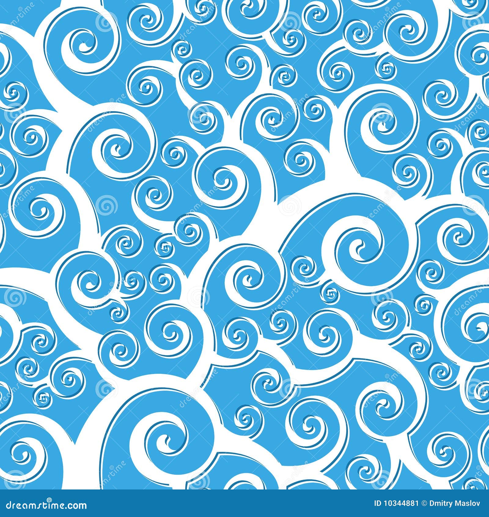 Seamless Spiral Pattern stock vector. Illustration of twirl - 10344881