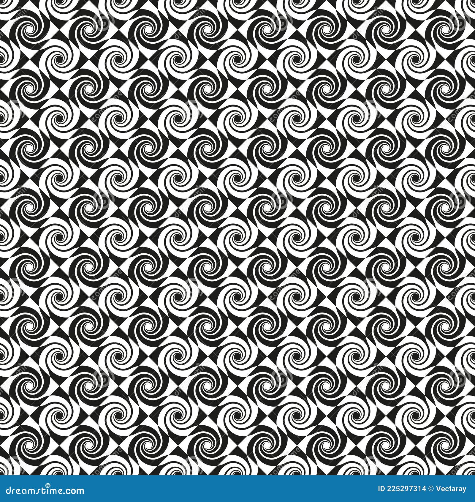 Seamless Abstract Spiral Swirl Pattern Stock Vector - Illustration of ...