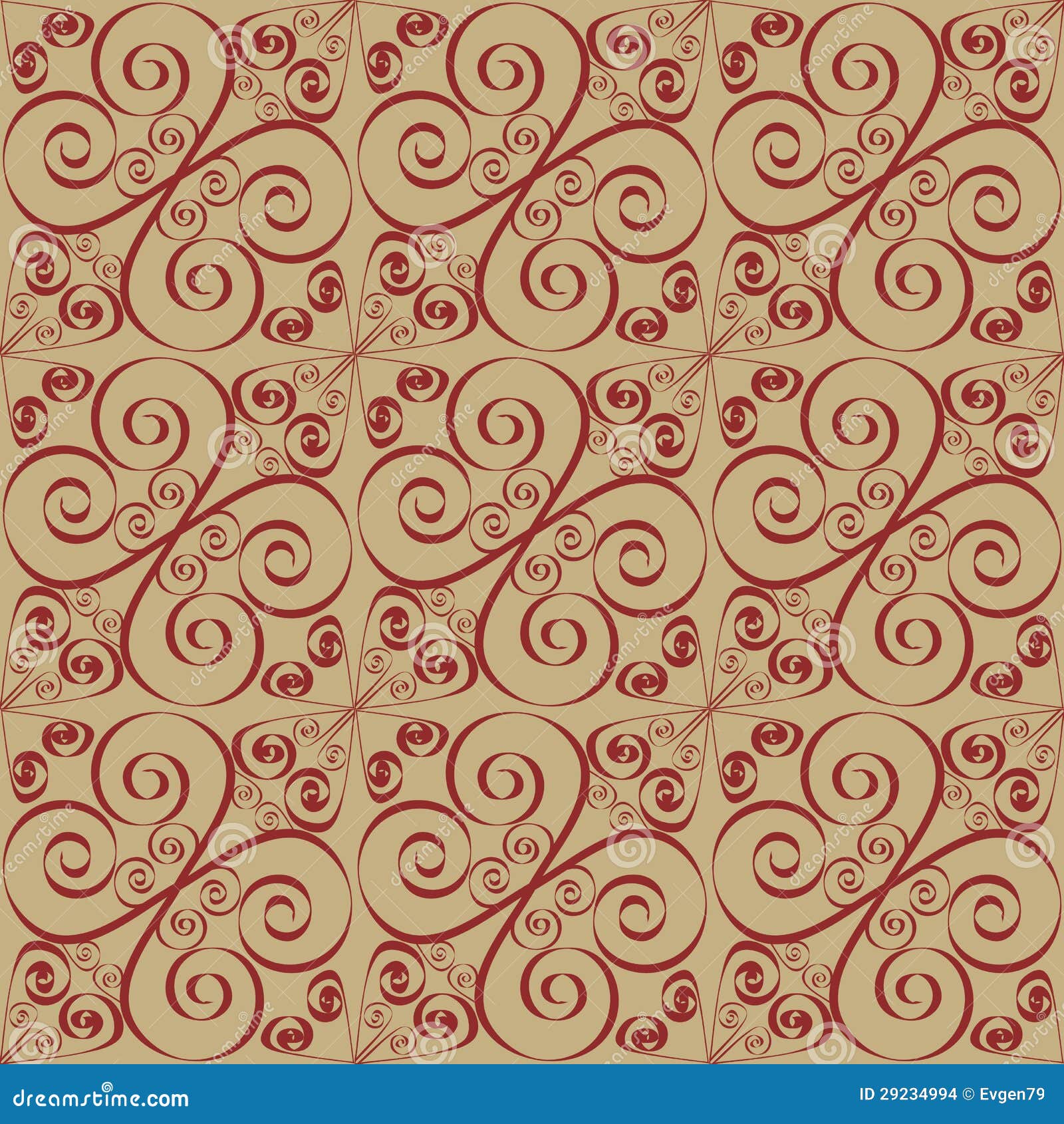 Seamless spiral pattern stock vector. Illustration of ornate - 29234994