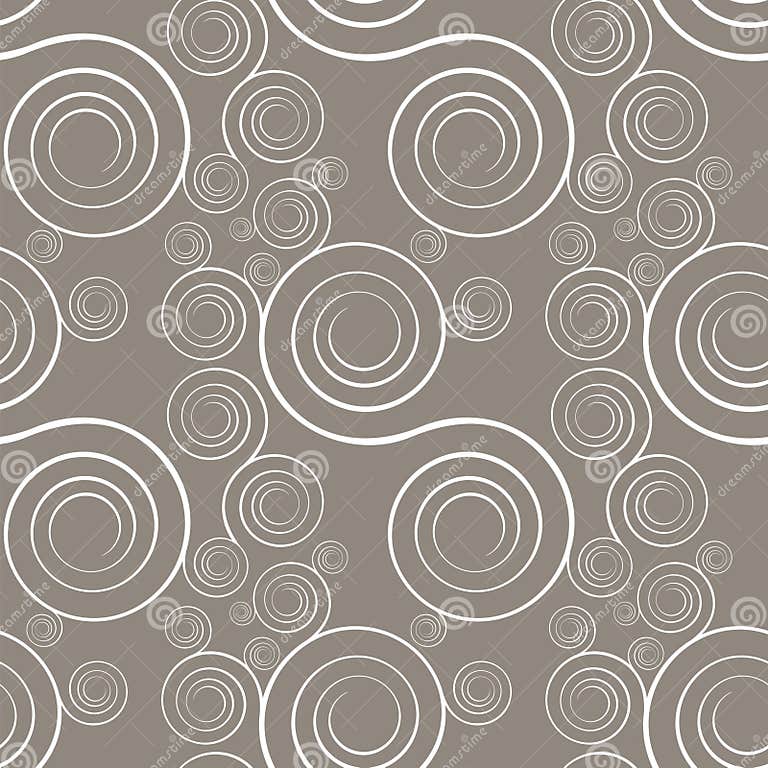 Seamless Spirals and Gray Brown Stock Vector - Illustration of spiral ...