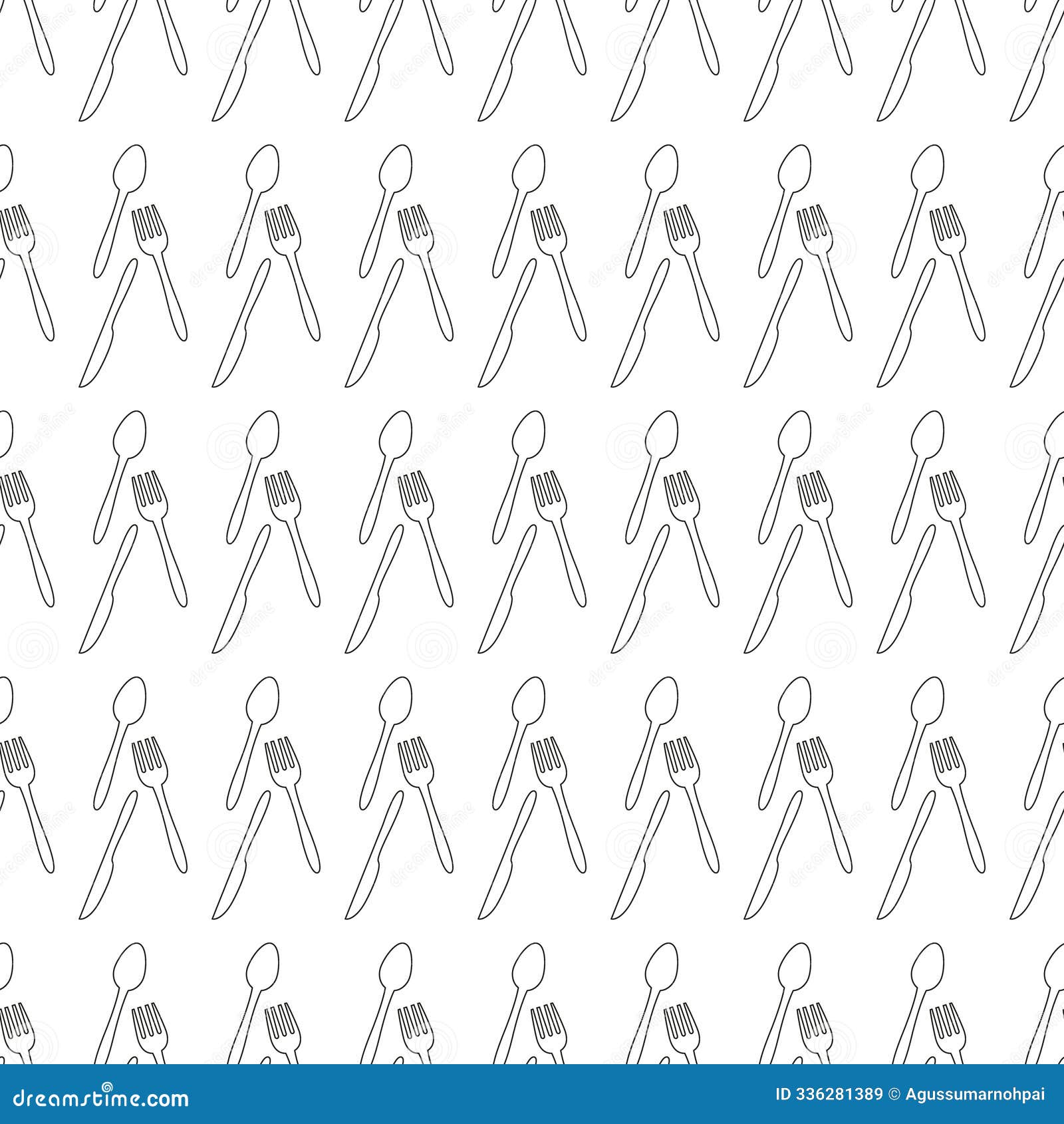 Seamless Spoon and Cutlery Patterns for Backgrounds Stock Vector ...