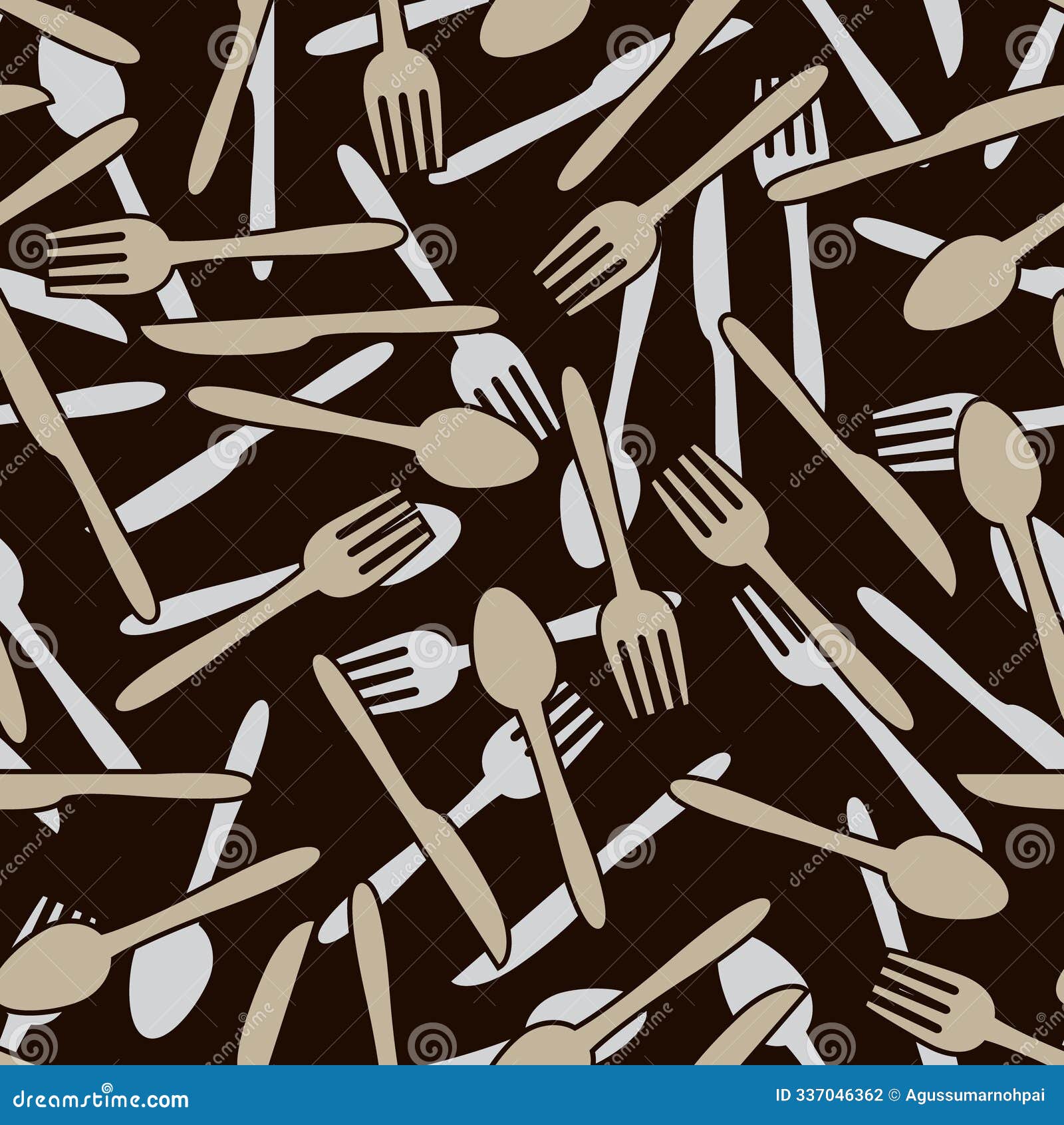 Seamless Spoon and Cutlery Patterns for Backgrounds Stock Vector ...