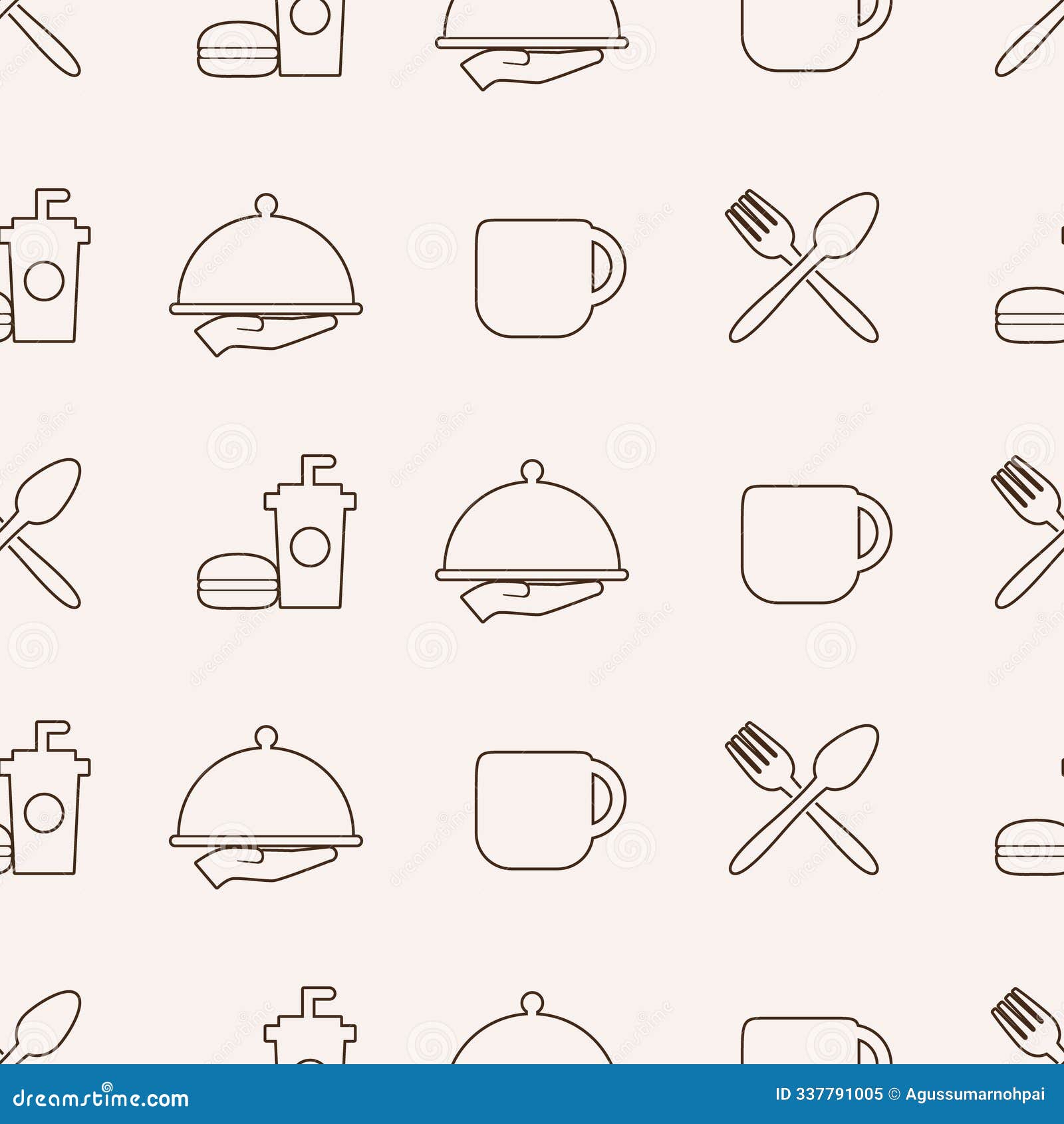 Seamless Spoon and Cutlery Patterns for Backgrounds, Stock Illustration ...