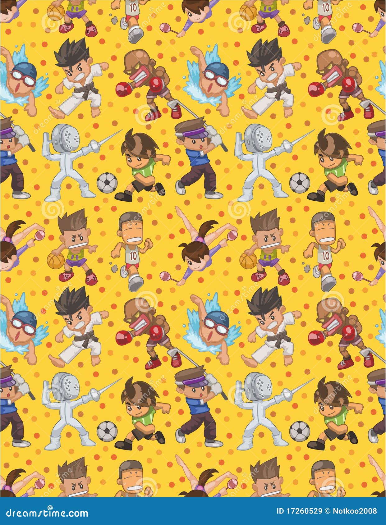 Seamless sport pattern stock vector. Illustration of jumping - 17260529