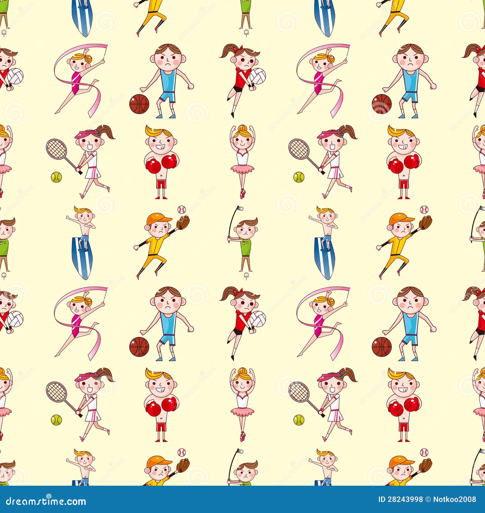 Seamless Sport Background Texture Vector Illustration | CartoonDealer ...