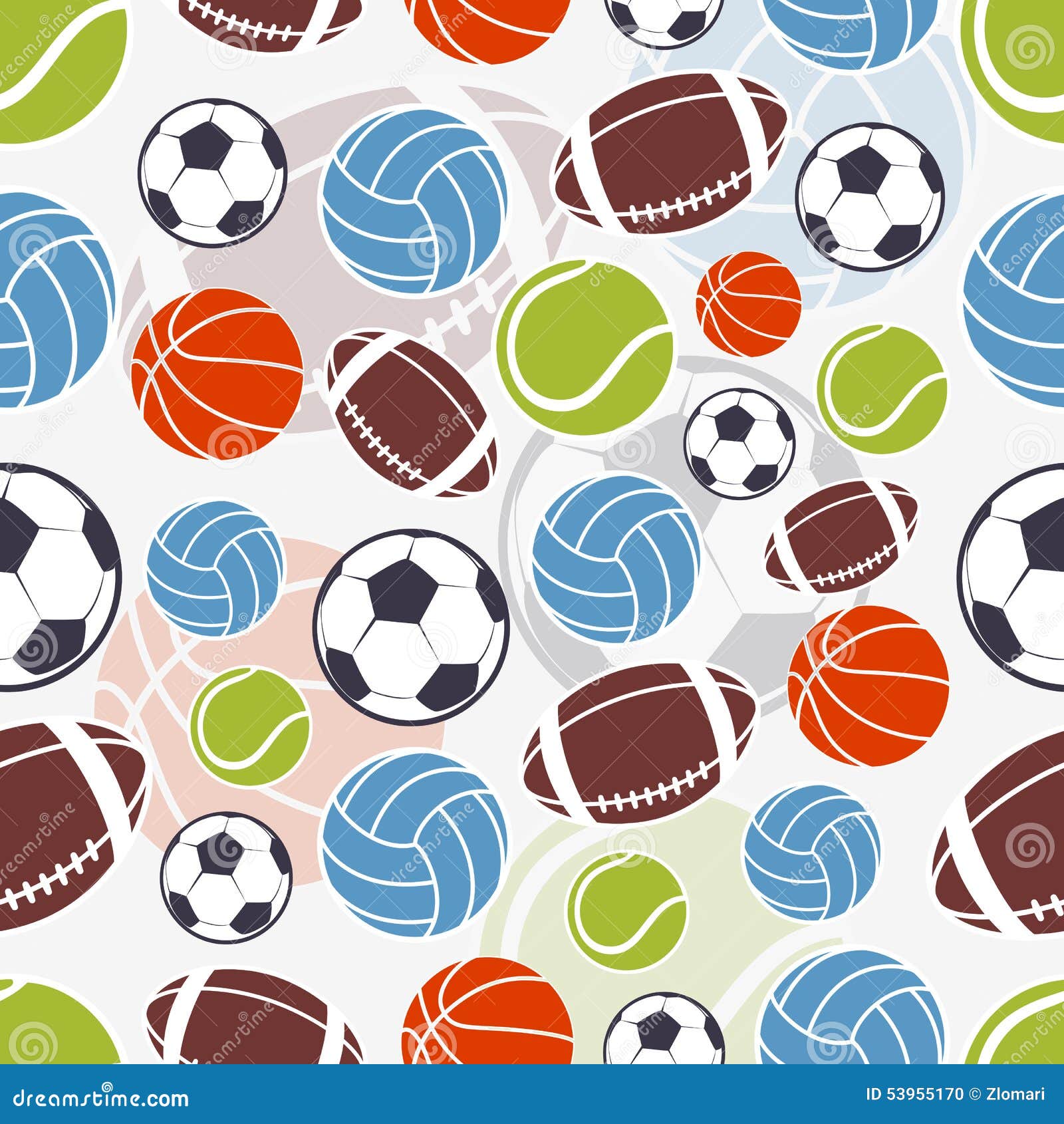 Seamless sports pattern stock vector. Illustration of design - 53955170