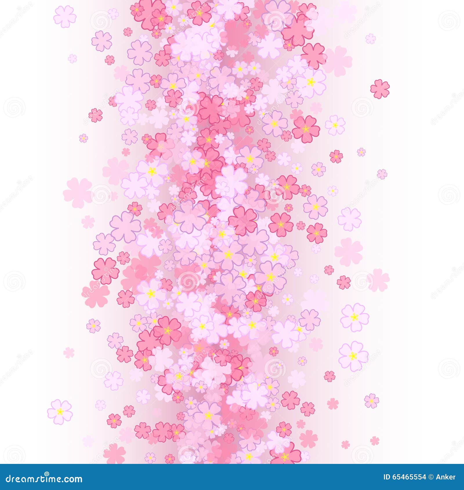 Seamless Spring Background with Pink Flowers Stock Vector ...