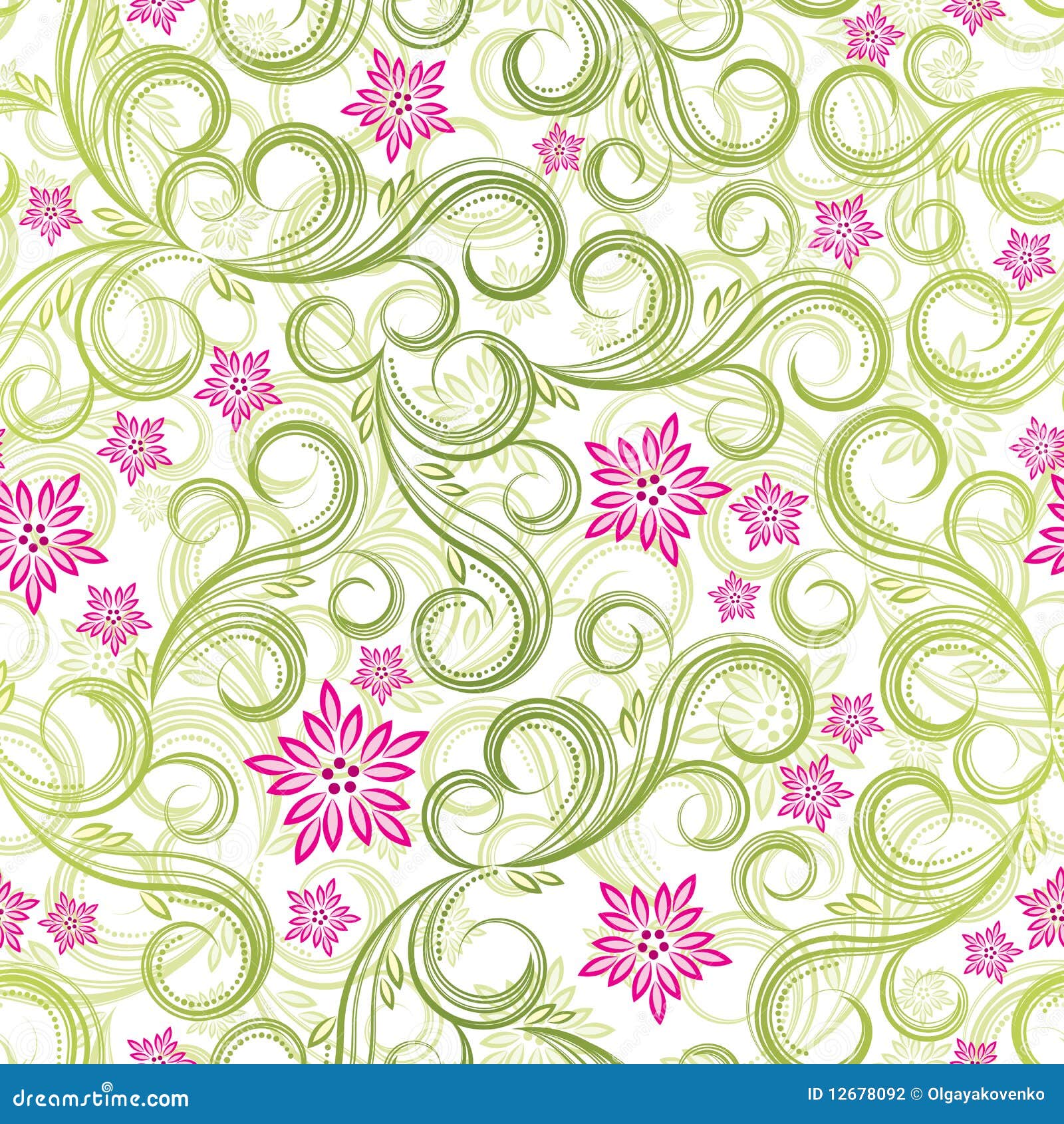 Seamless Spring Floral Background Stock Vector - Illustration of nature ...