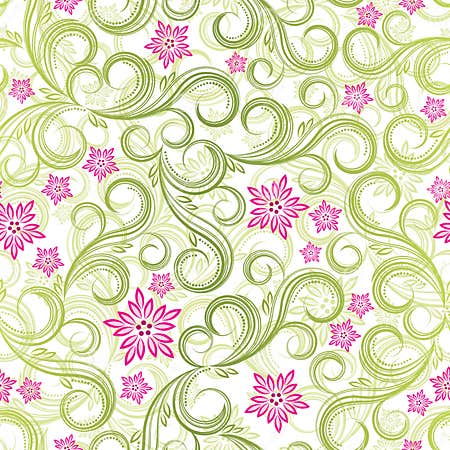 Seamless Spring Floral Background Stock Vector - Illustration of nature ...