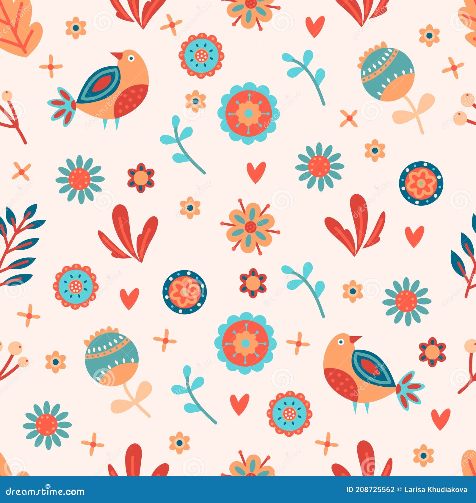 Seamless Spring Floral Pattern. Pastel Colors Stock Vector ...