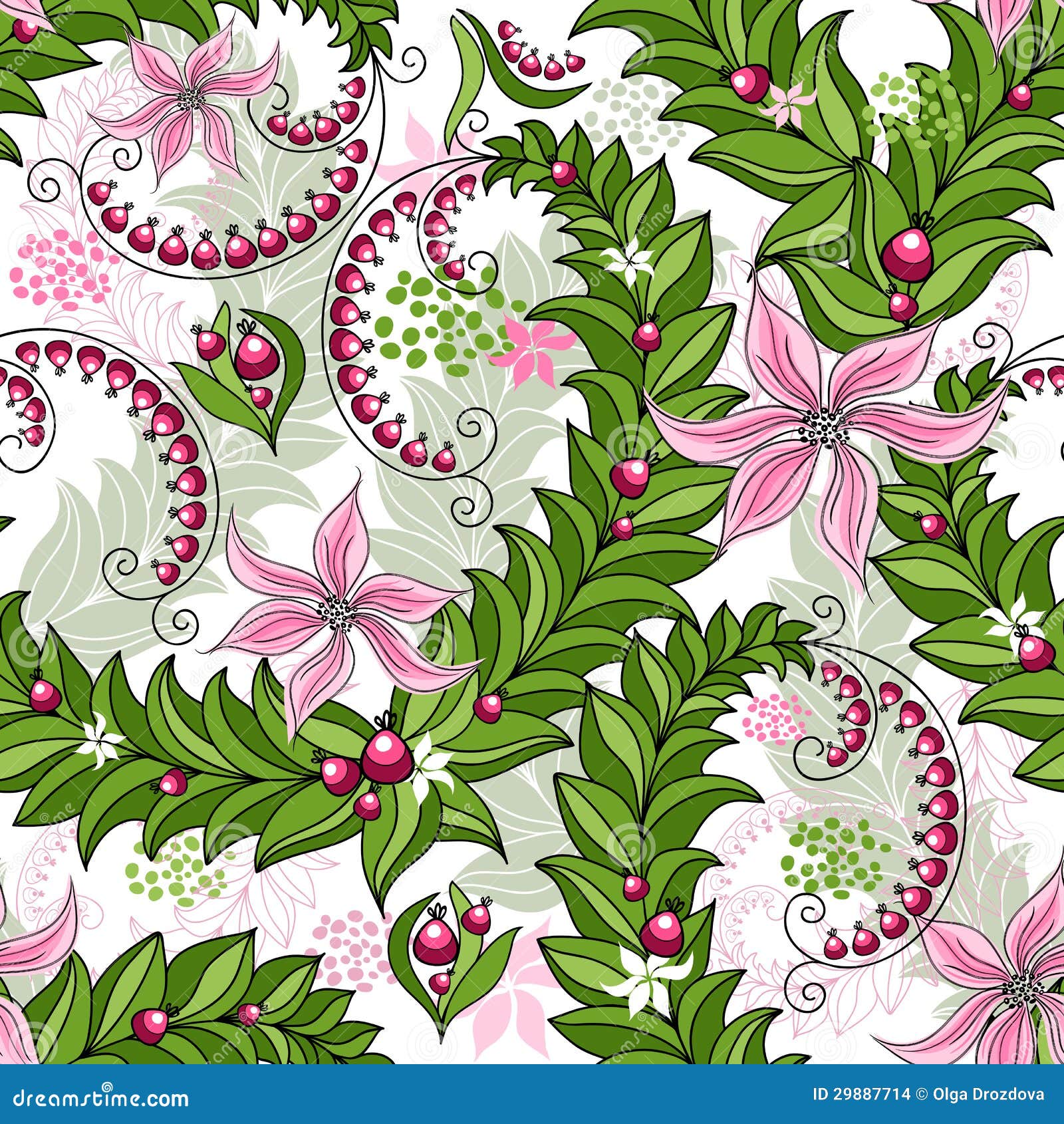Seamless Spring Colorful Pattern Stock Vector - Illustration of ...