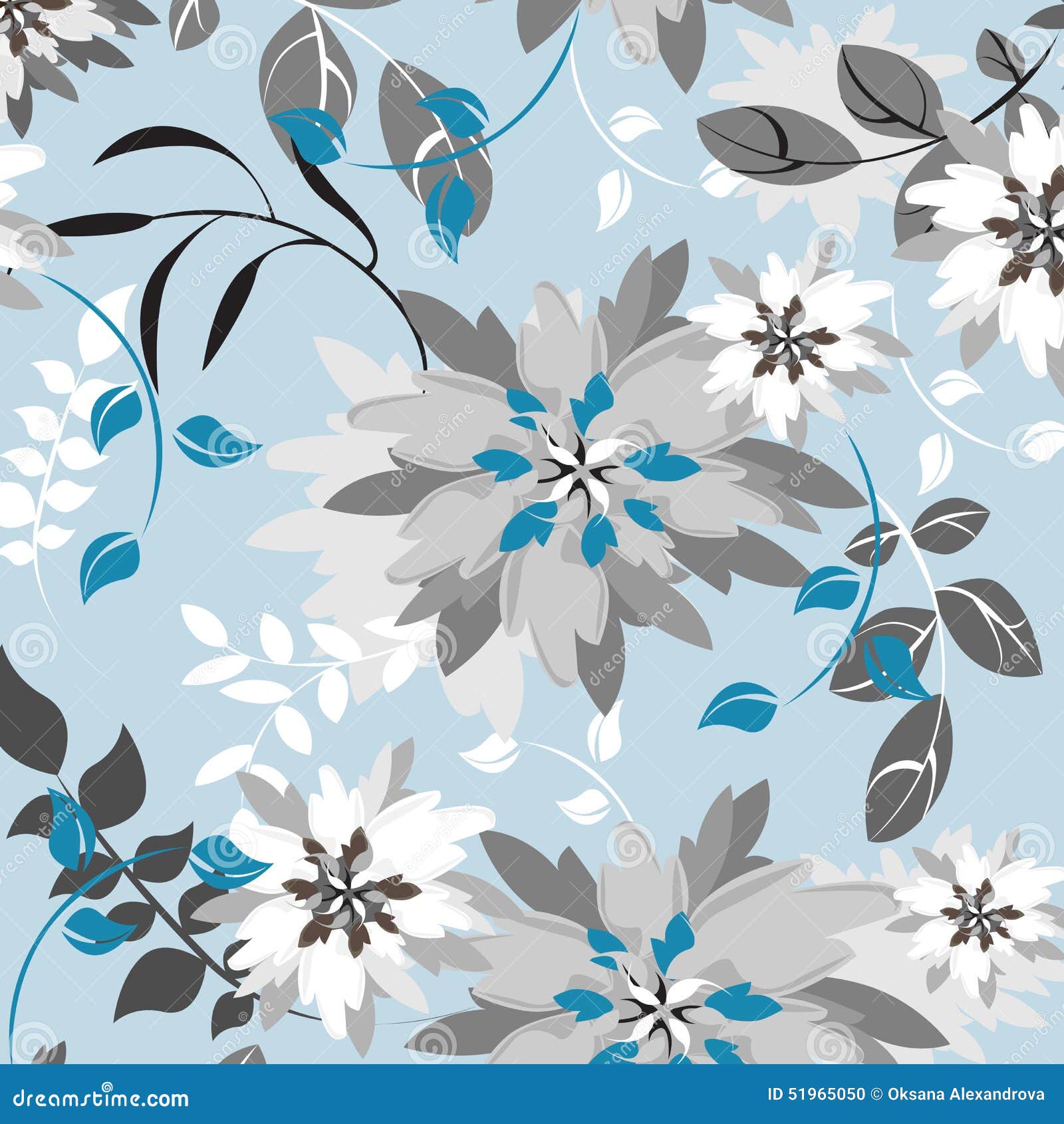 Seamless Spring Flower Illustration Stock Illustration - Illustration ...