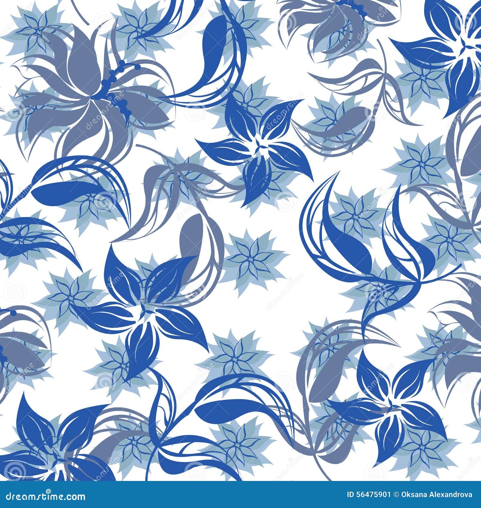 Seamless Spring Flower Illustration Stock Vector - Illustration of ...