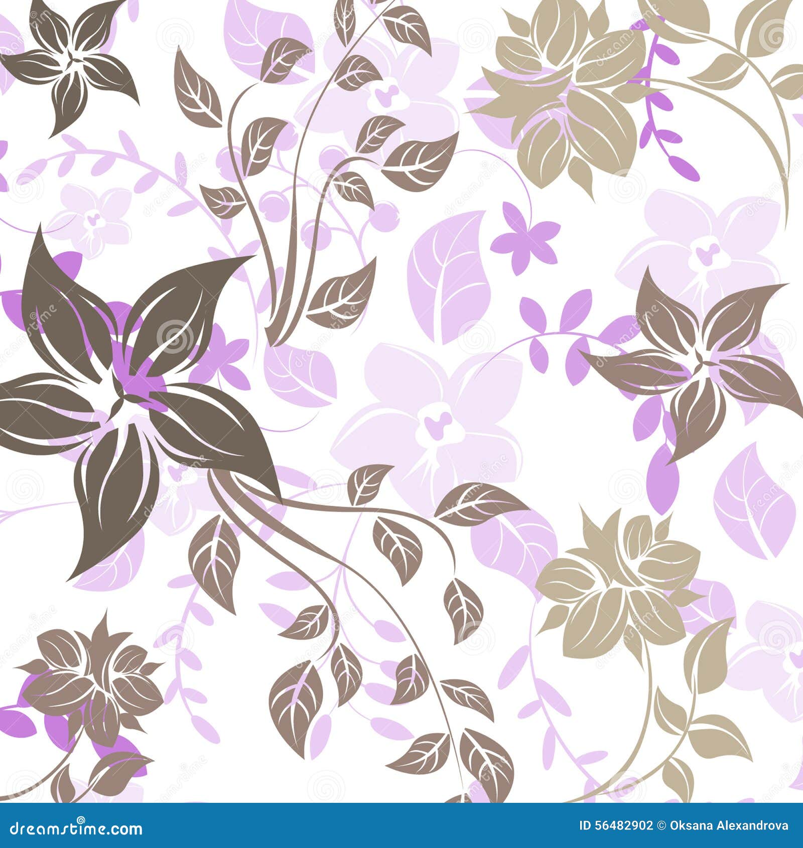 Seamless Spring Flower Illustration Stock Vector - Illustration of ...