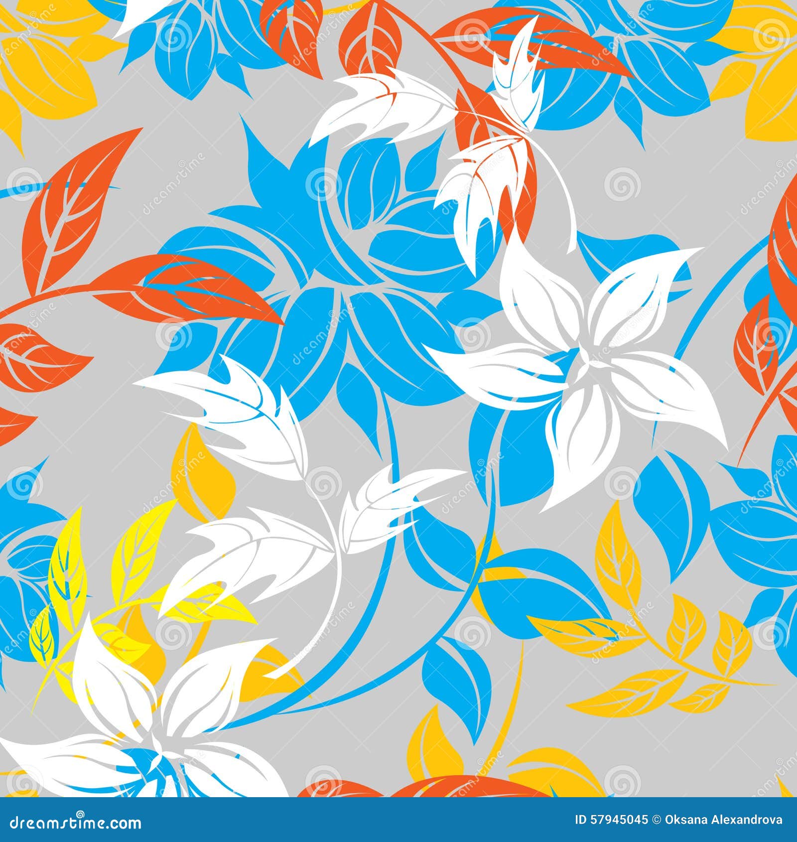 Seamless Spring Flower Illustration Stock Vector - Illustration of ...