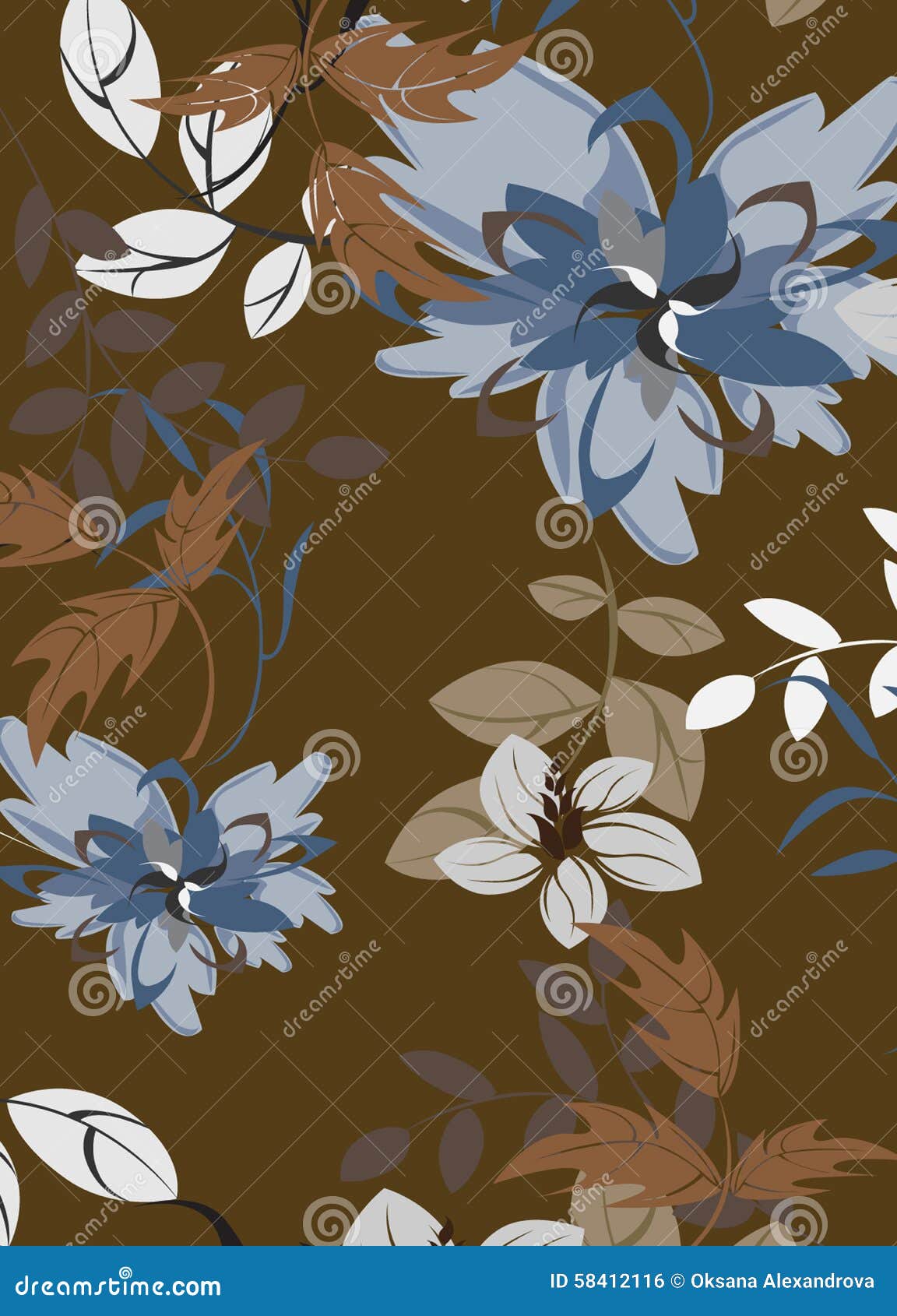 Seamless Spring Flower Illustration Stock Vector - Illustration of ...