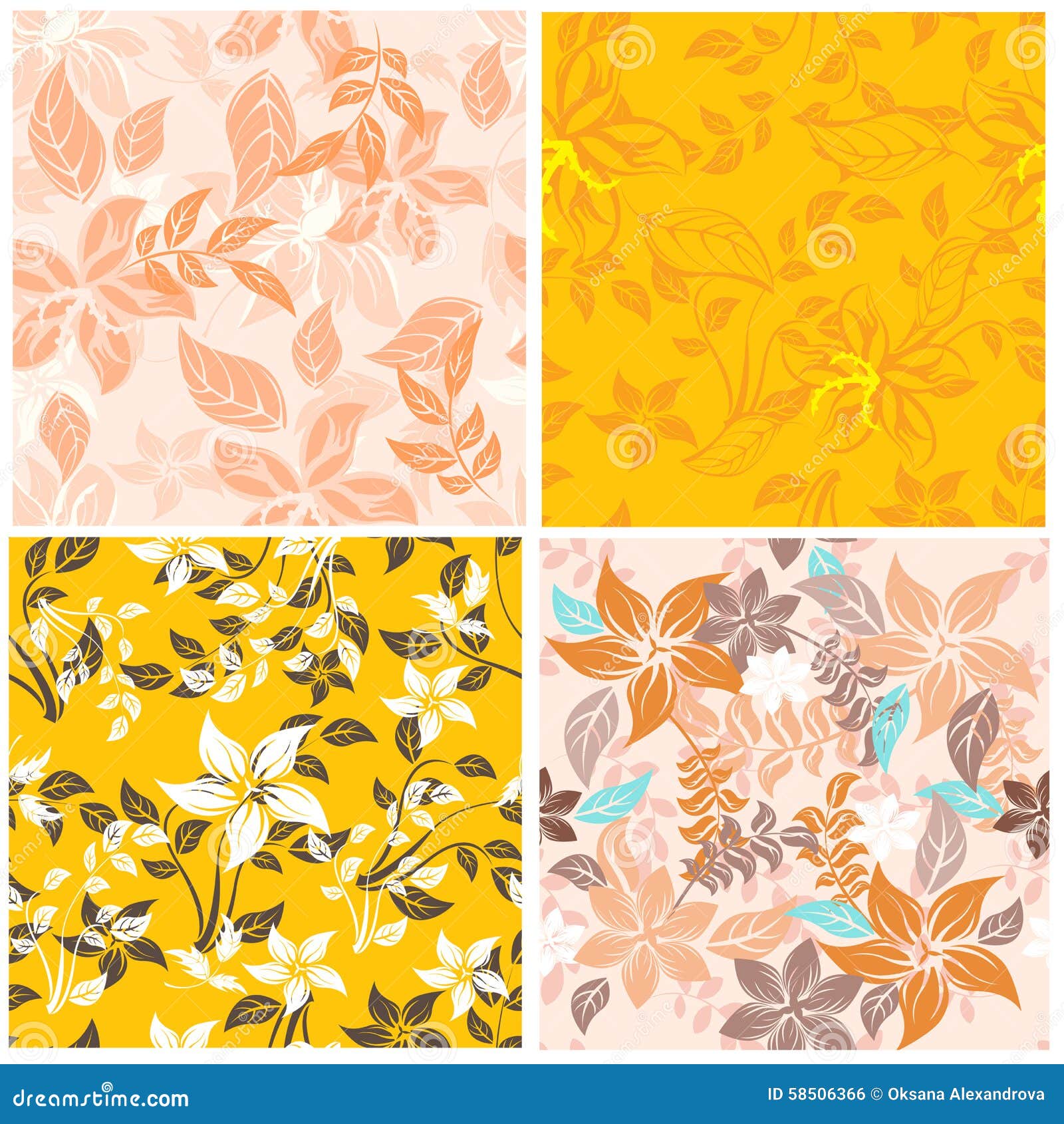 Seamless Spring Flower Illustration Stock Vector - Illustration of ...