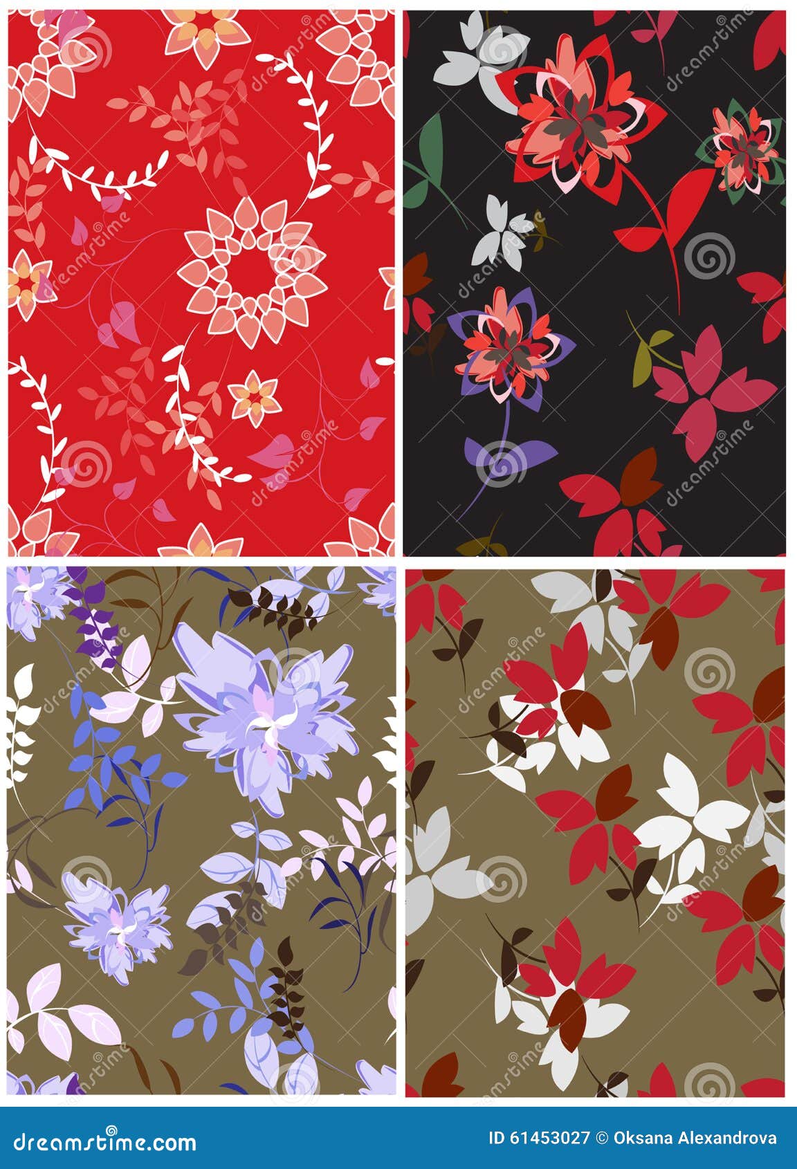 Seamless Spring Flower Illustration Stock Vector - Illustration of ...