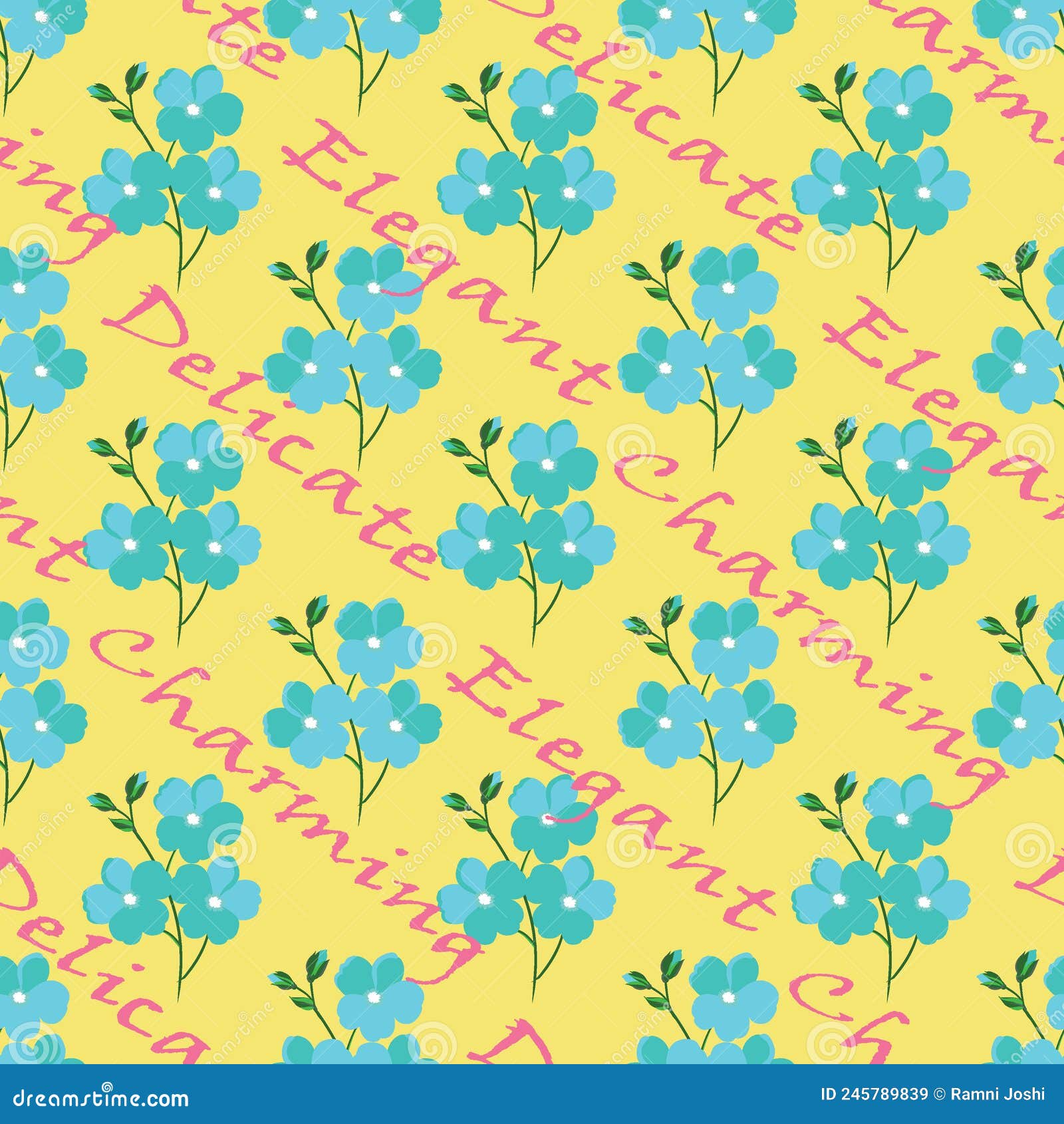 Seamless Spring Flowers, Surface Pattern Designs, To Be Printed on Any ...