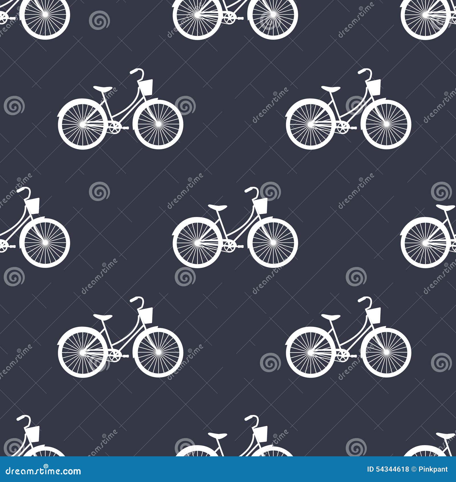 Seamless Spring Pattern Bikes Stock Vector - Illustration of pedal ...