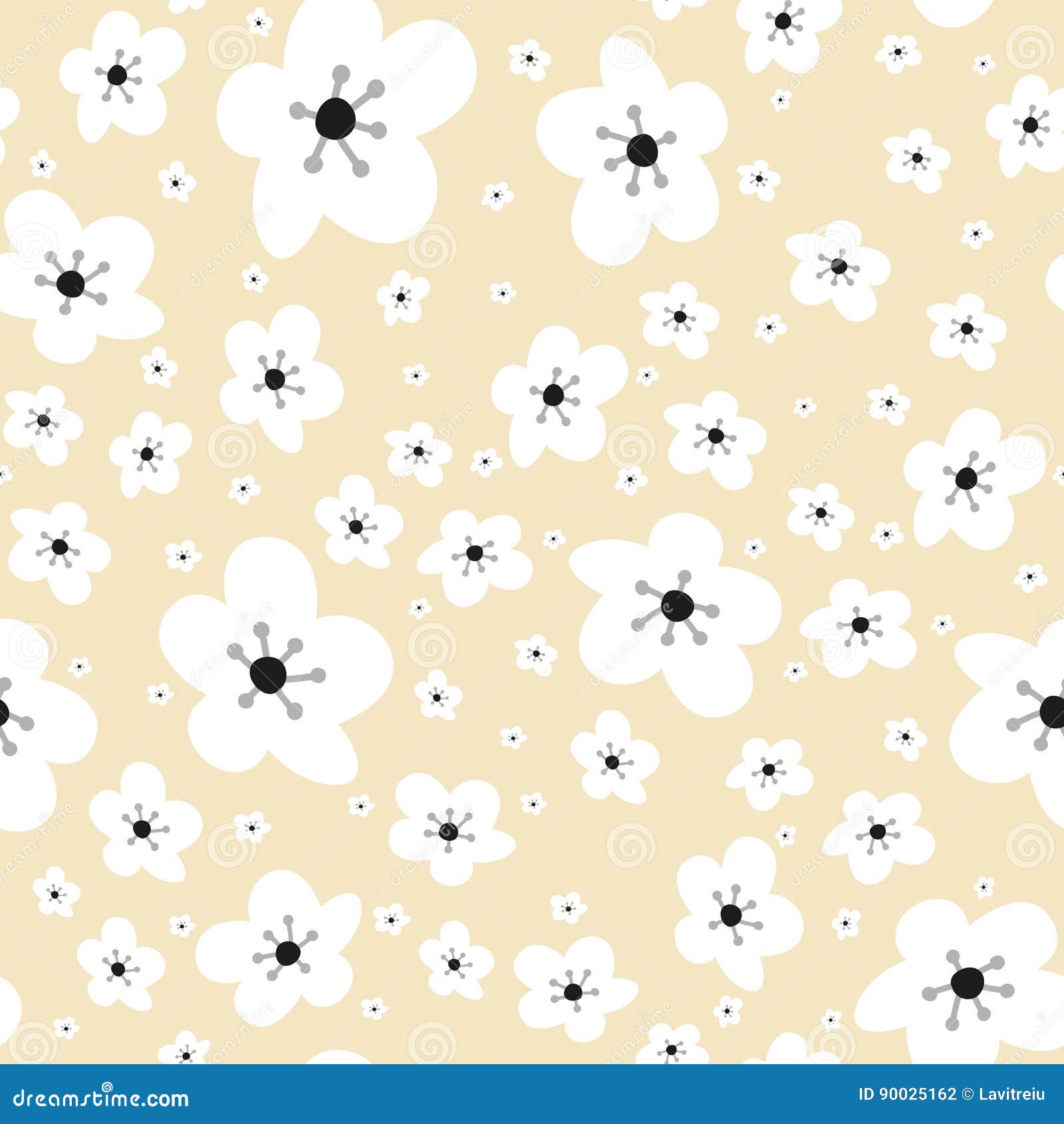 Seamless Spring Vector Pattern Stock Vector - Illustration of decor ...