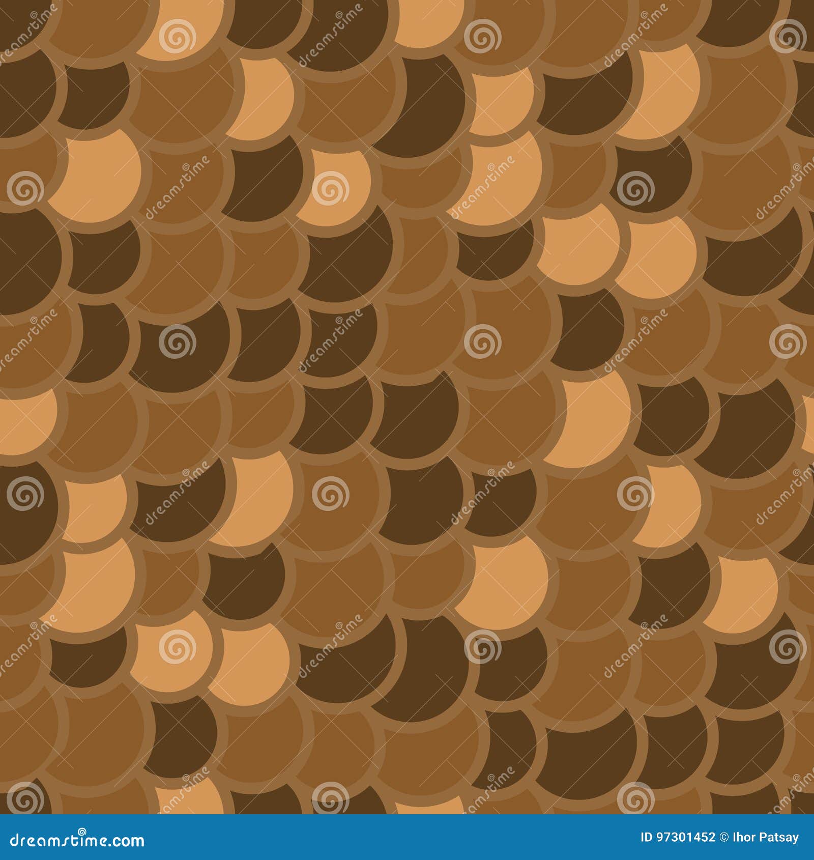 Seamless squama pattern stock vector. Illustration of semicircle - 97301452