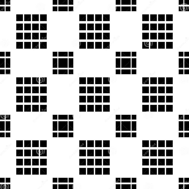Seamless Square Boxes Pattern Repeated on White Background Fabric ...