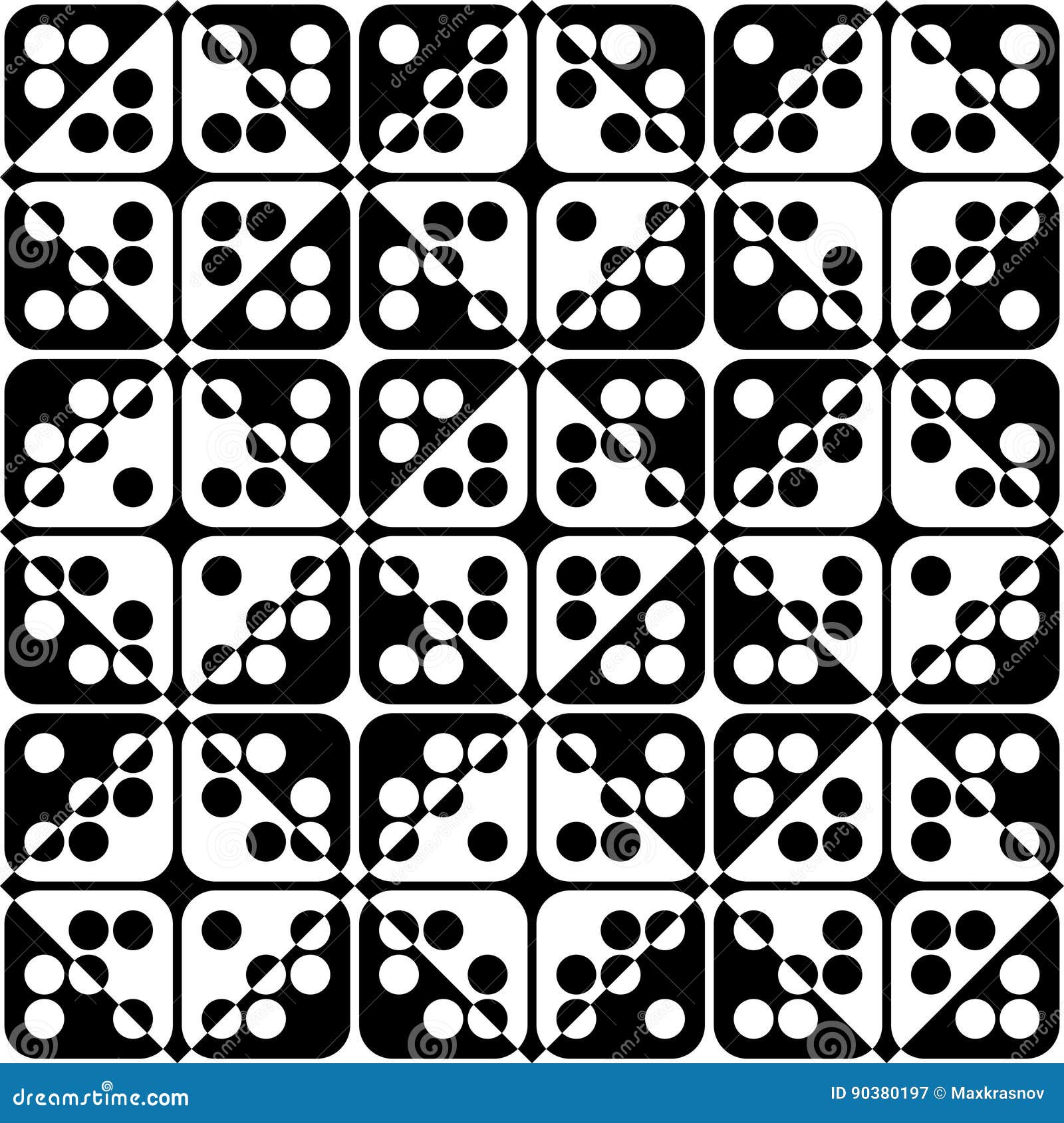 Seamless Square and Circle Pattern Stock Vector - Illustration of round ...