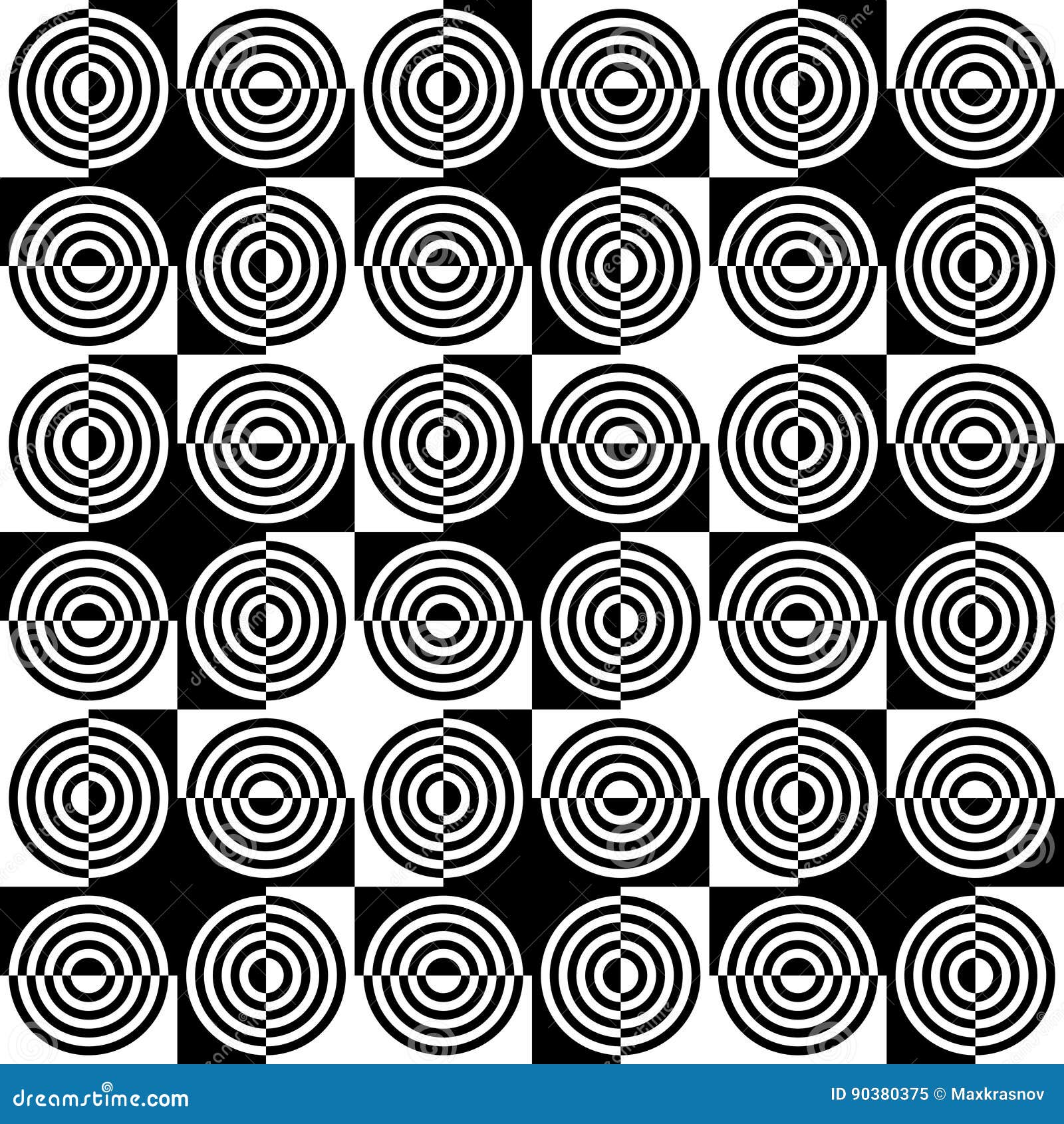 Seamless Square and Circle Pattern Stock Vector - Illustration of brick ...