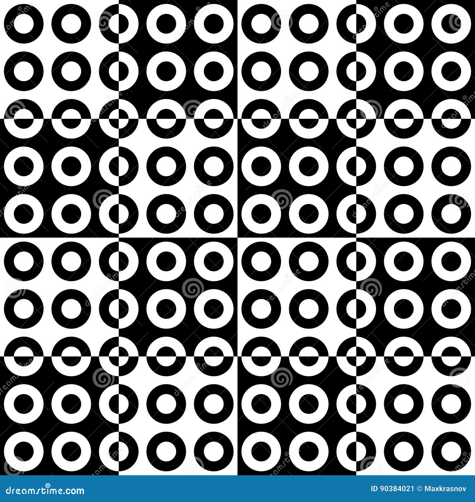 Seamless Square and Circle Pattern Stock Vector - Illustration of ...